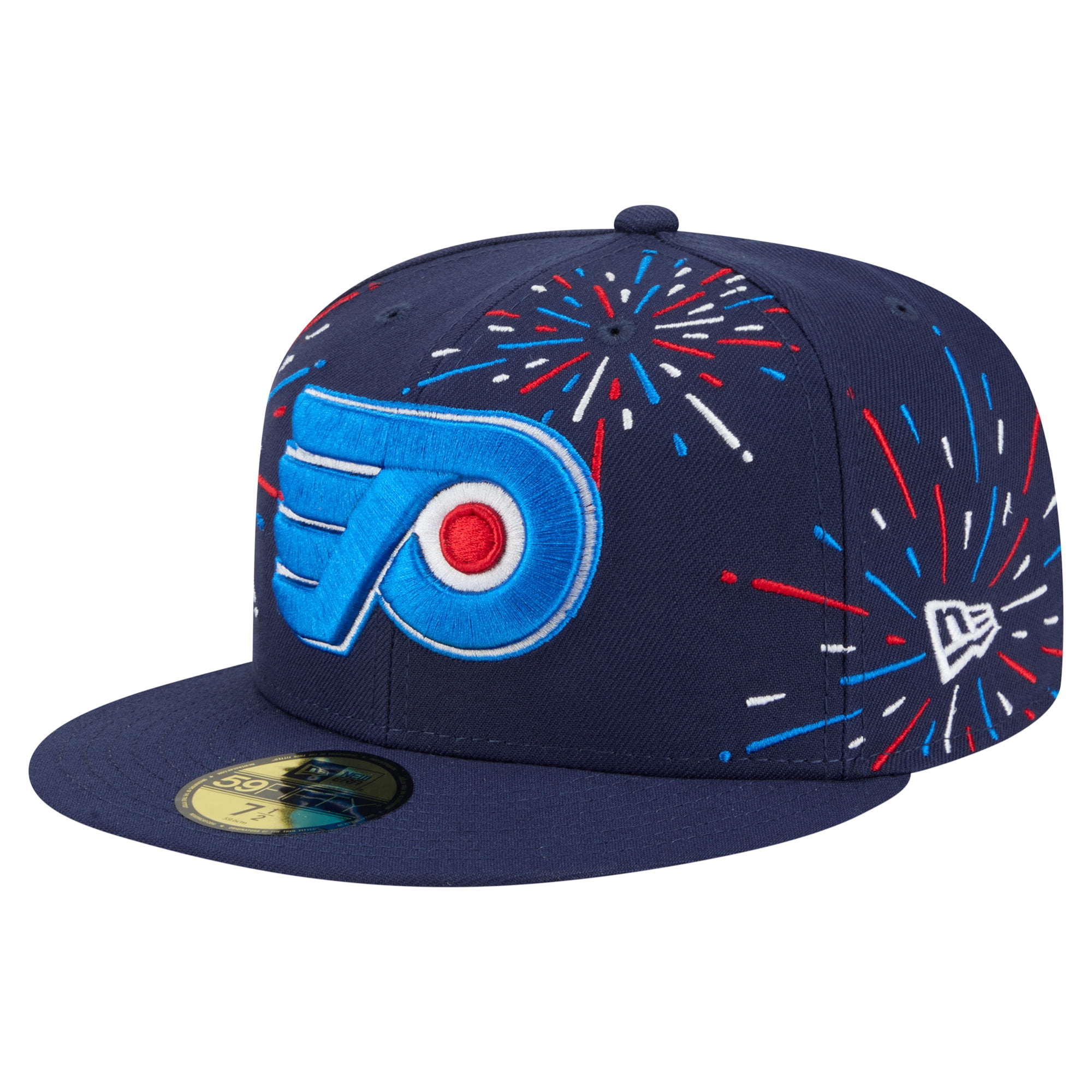 Men's-New Era Navy Philadelphia Flyers Americana Fireworks 59FIFTY ...