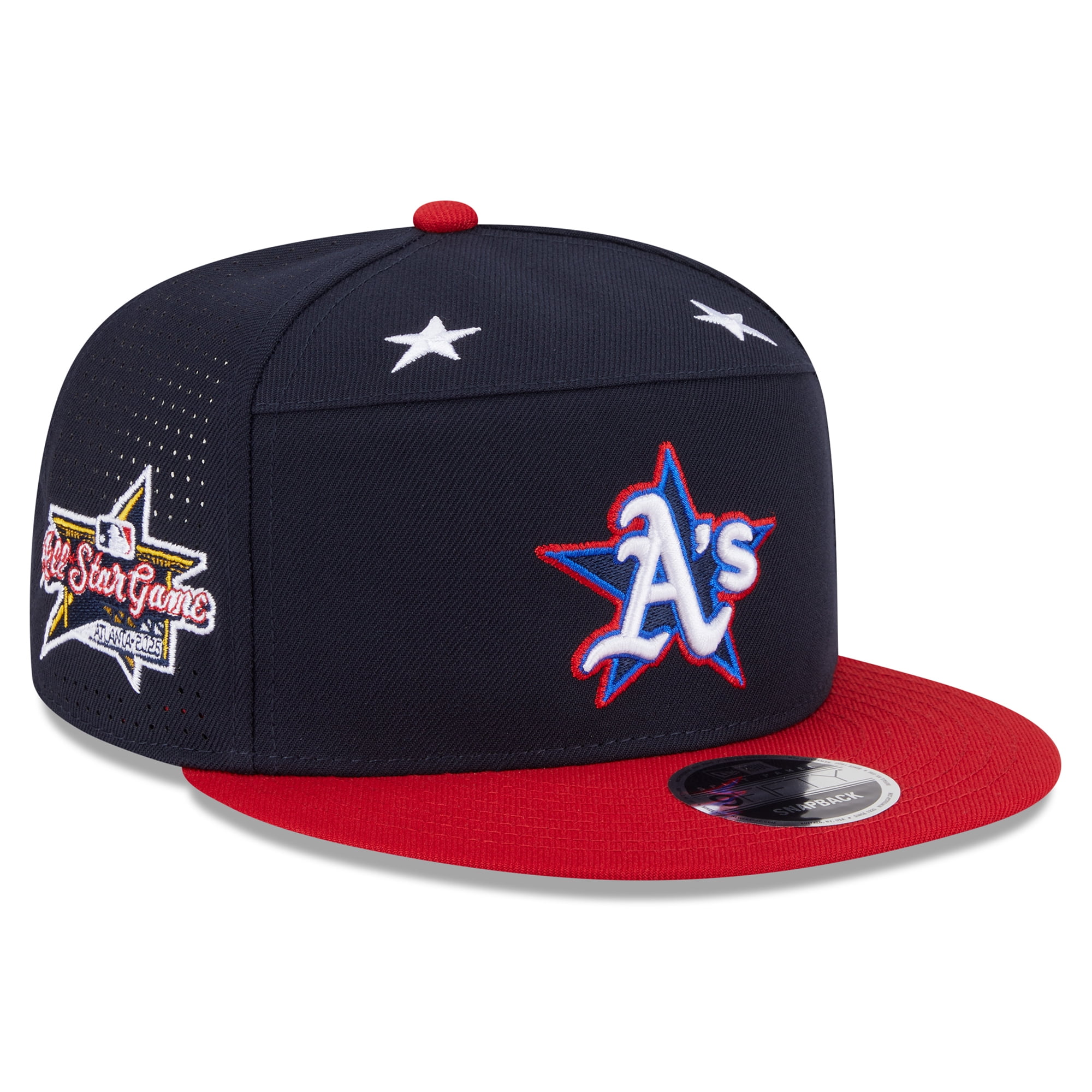 Men's New Era Navy/Red Athletics 2025 MLB All-Star Game Workout Side ...