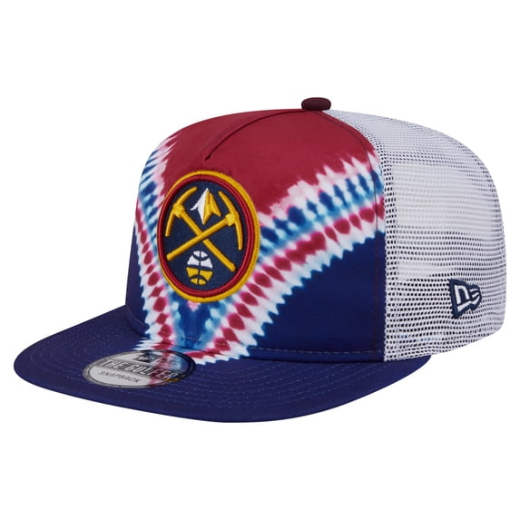 Men's New Era Navy/Red Denver Nuggets Throwback Dye Golfer Snapback Hat ...