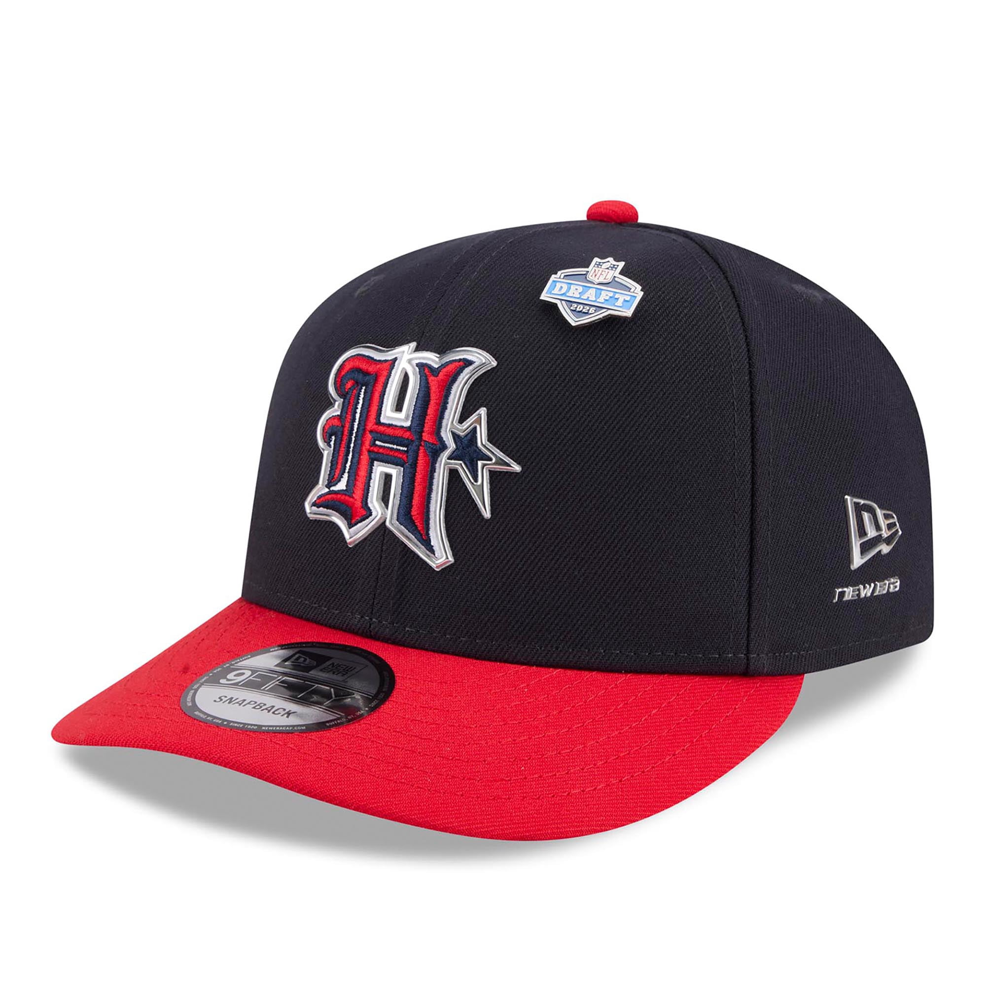 Men's New Era Navy/Red Houston Texans 2026 NFL Draft On Stage Pre ...