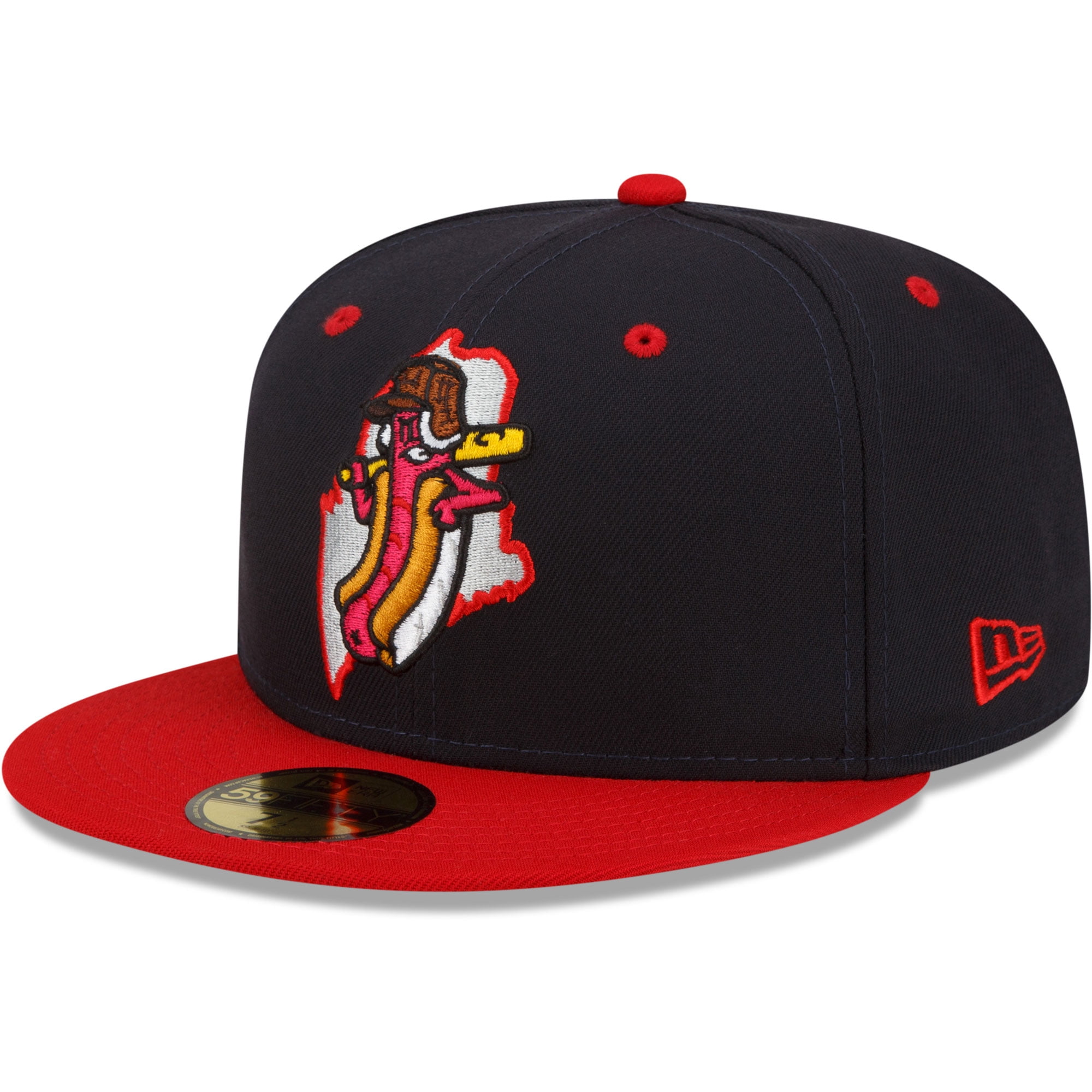 Men's New Era Navy/Red Portland Sea Dogs Theme Night 59FIFTY Fitted Hat ...