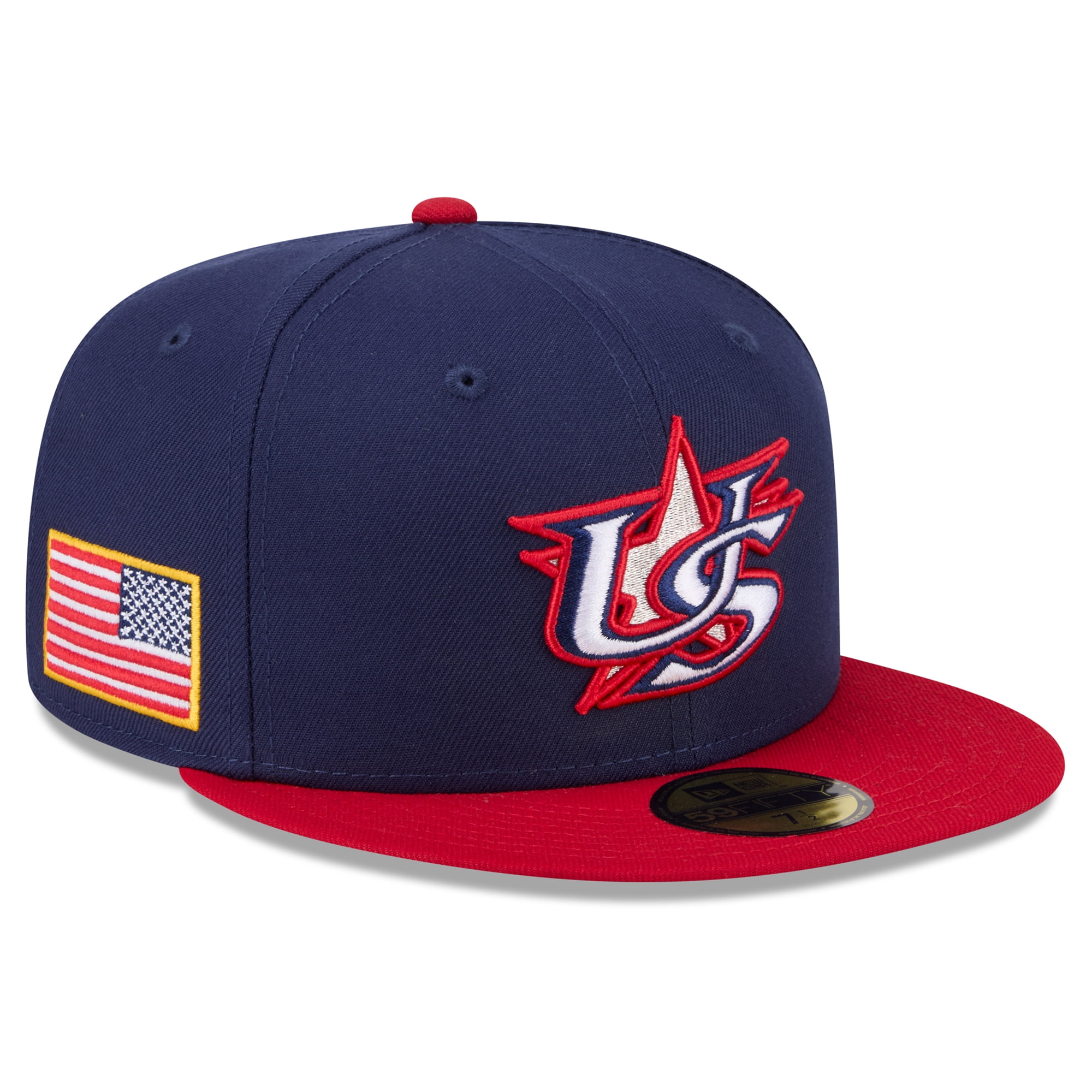 Men's New Era Navy/Red USA Baseball 2026 World Baseball Classic 59FIFTY ...