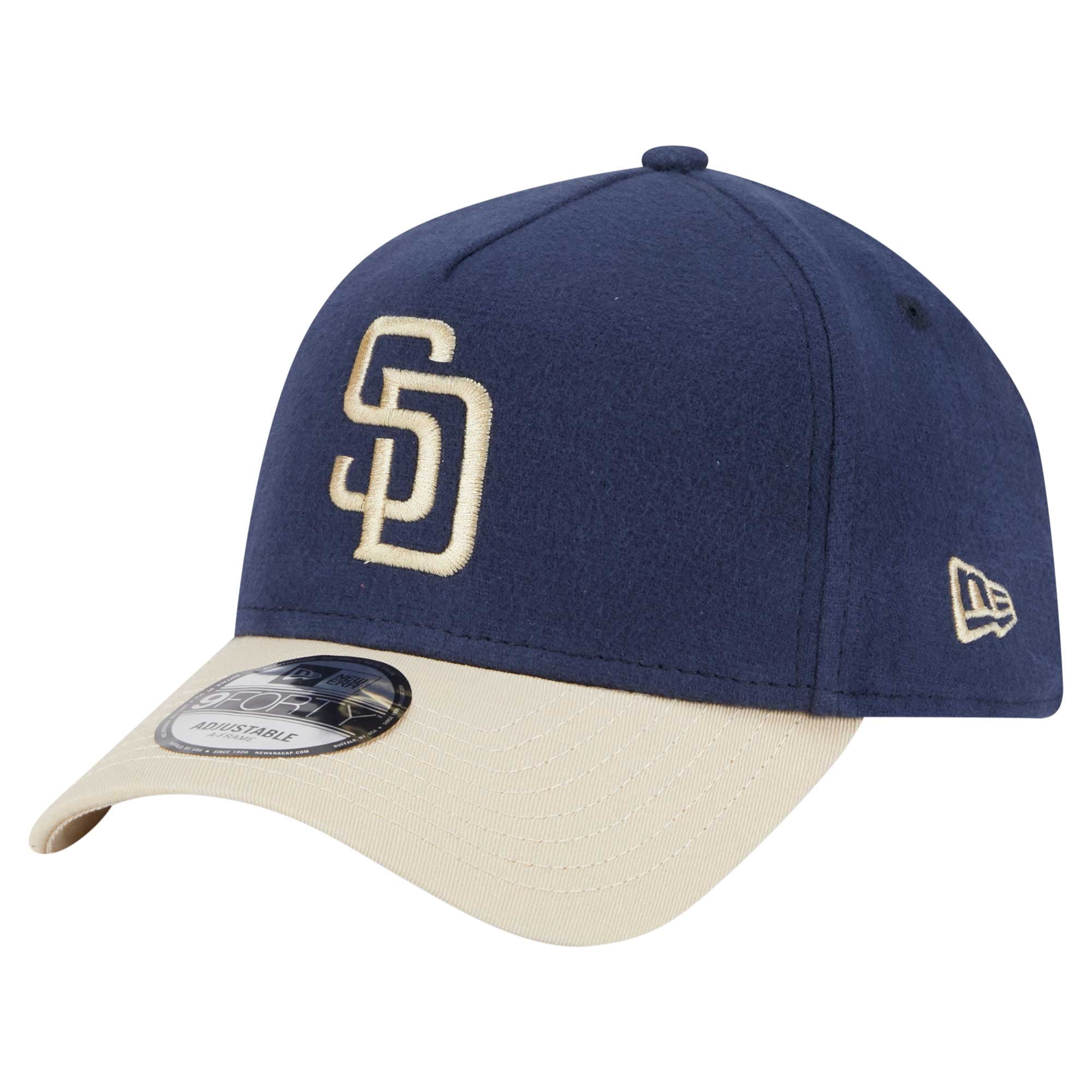 Men's New Era Navy San Diego Padres Moleskin Crown A-Frame 9FORTY ...