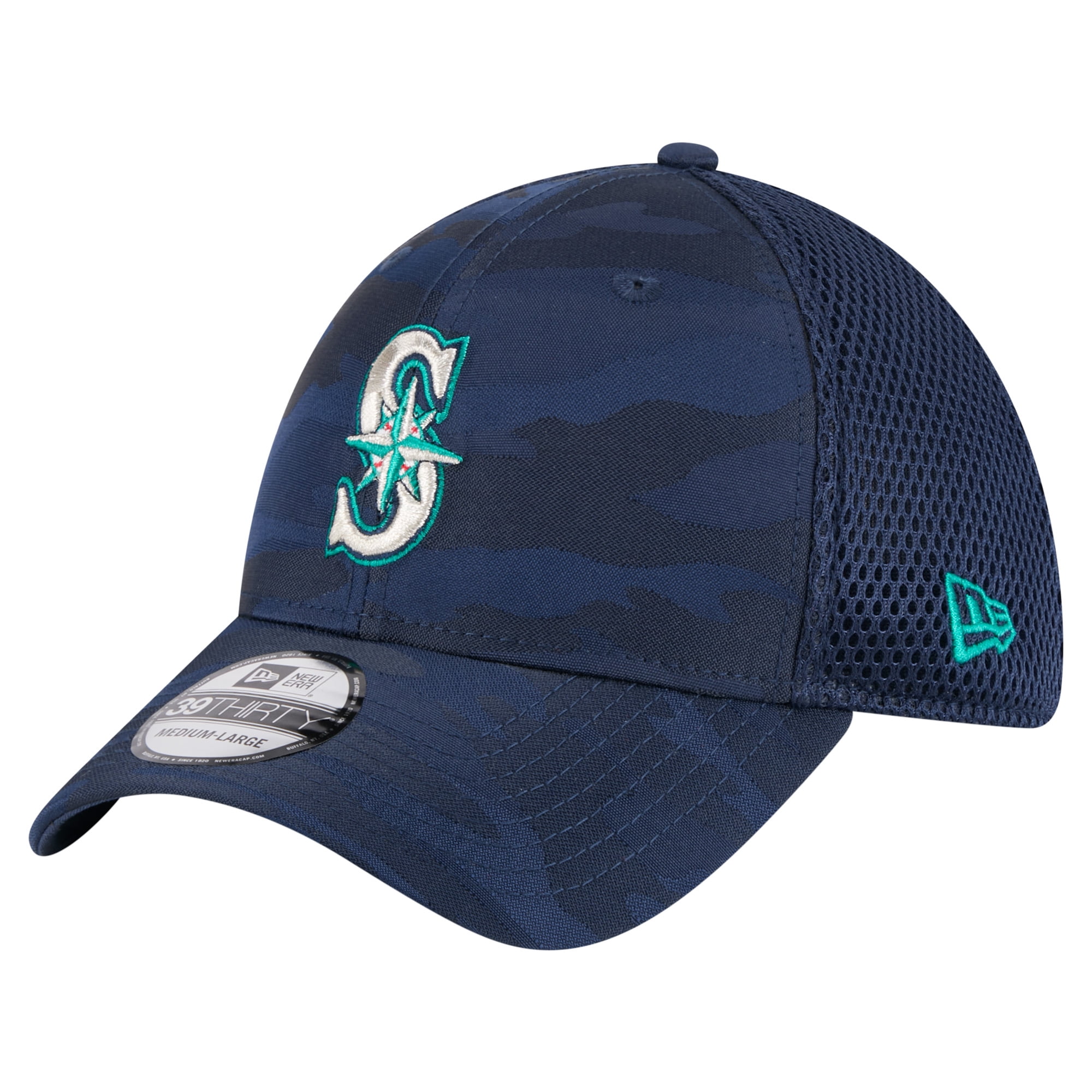 Men's New Era Navy Seattle Mariners Subtle Camo 39THIRTY Flex Hat ...