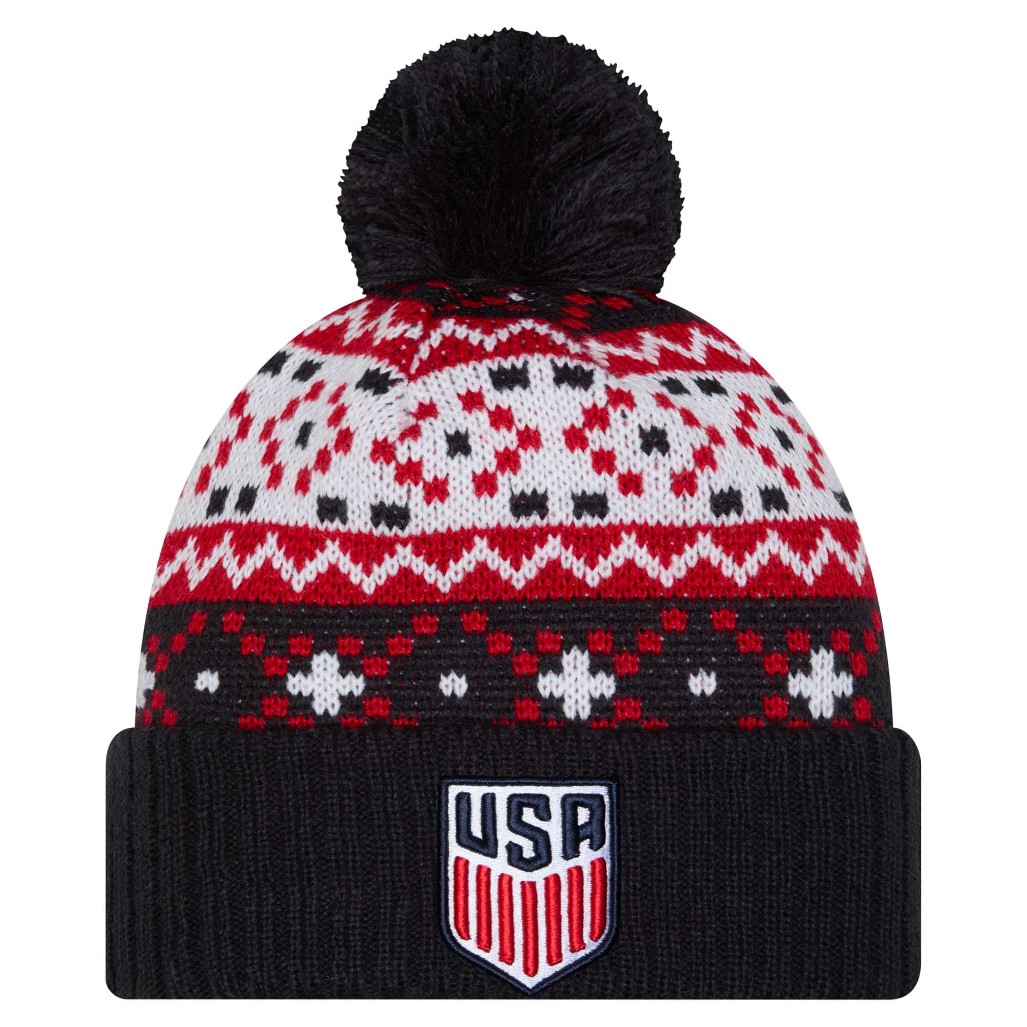 Men's New Era Navy USMNT Nostalgia Cuffed Knit Hat with Pom - Walmart.com