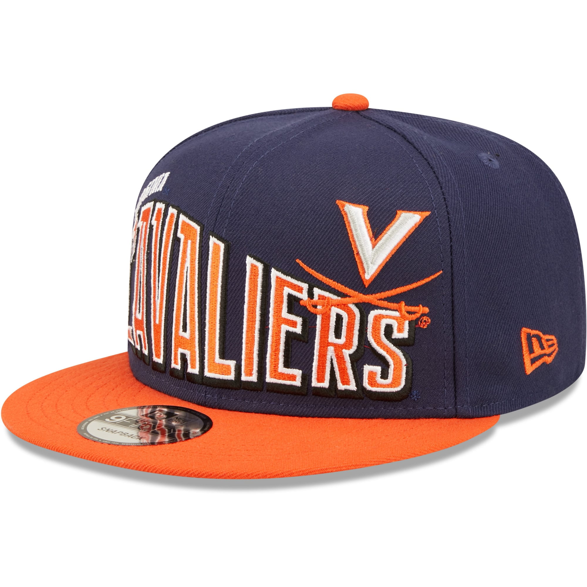 Men's New Era Navy Virginia Cavaliers Two-Tone Vintage Wave 9FIFTY ...