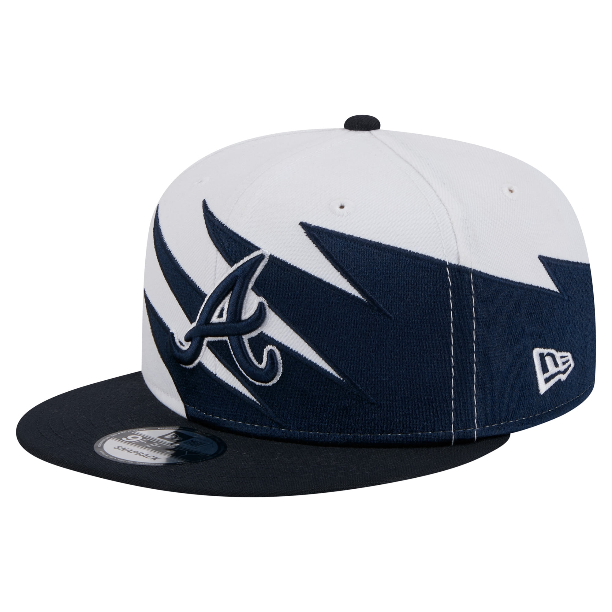 Men's New Era Navy/White Atlanta Braves Jagged 9FIFTY Snapback Hat ...