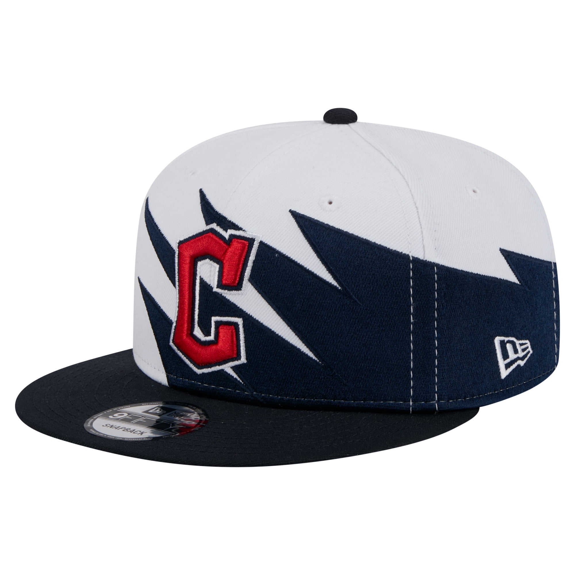 Men's New Era Navy/White Cleveland Guardians Jagged 9FIFTY Snapback Hat ...