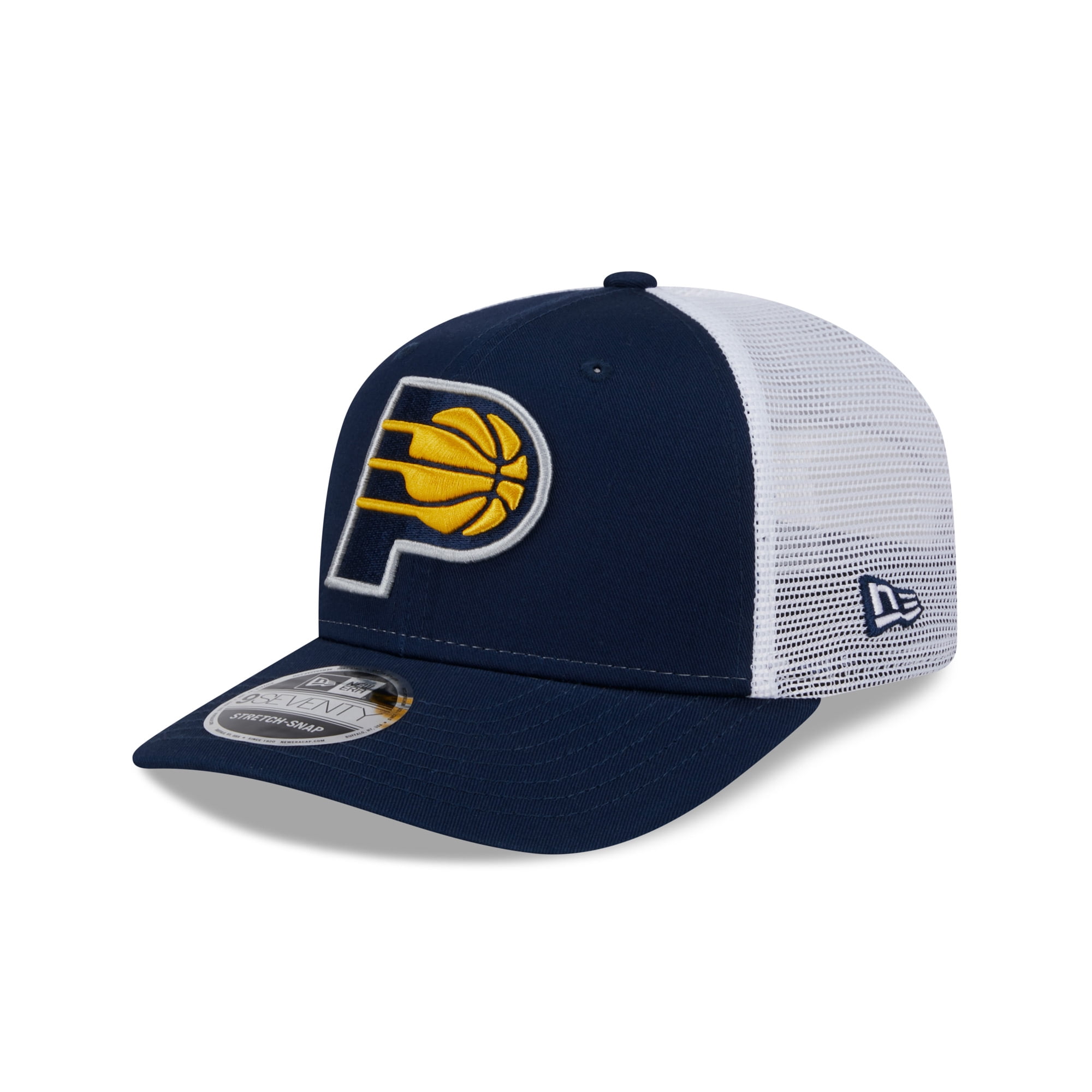 Men's New Era Navy/White Indiana Pacers 9SEVENTY Stretch-Snap Trucker ...