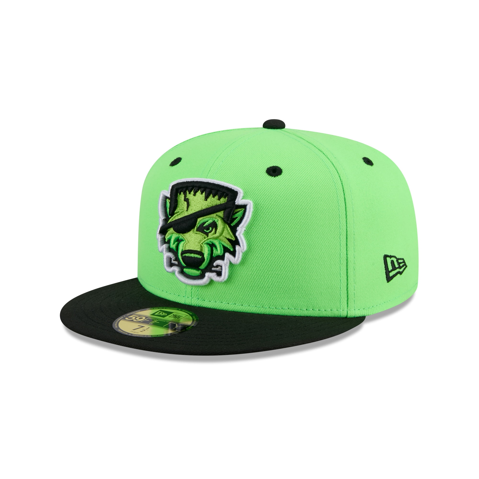 Men's-New Era Neon Green Erie SeaWolves Theme Nights 59FIFTY Fitted Hat ...