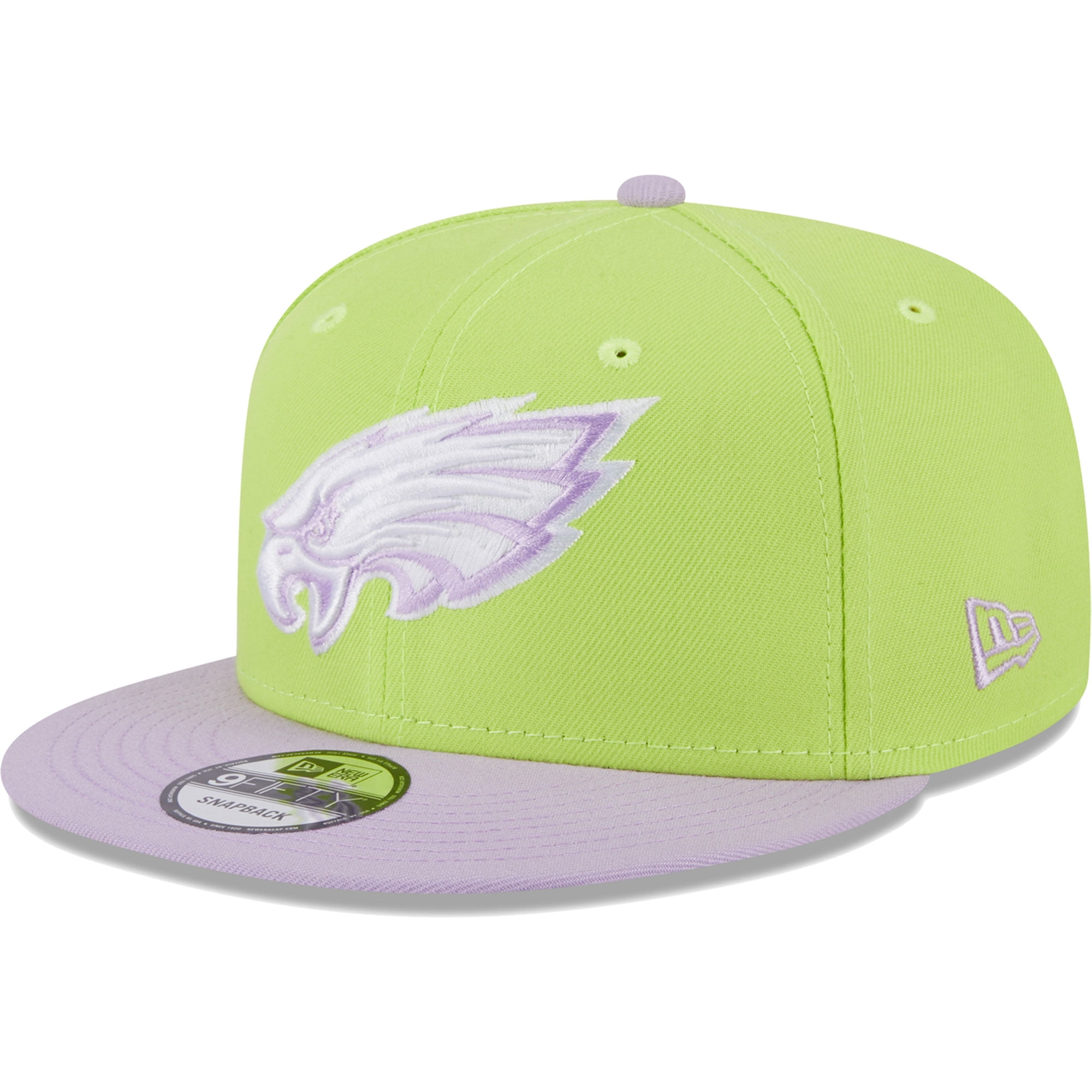 Men's New Era Neon Green/Lavender Philadelphia Eagles Two-Tone Color ...