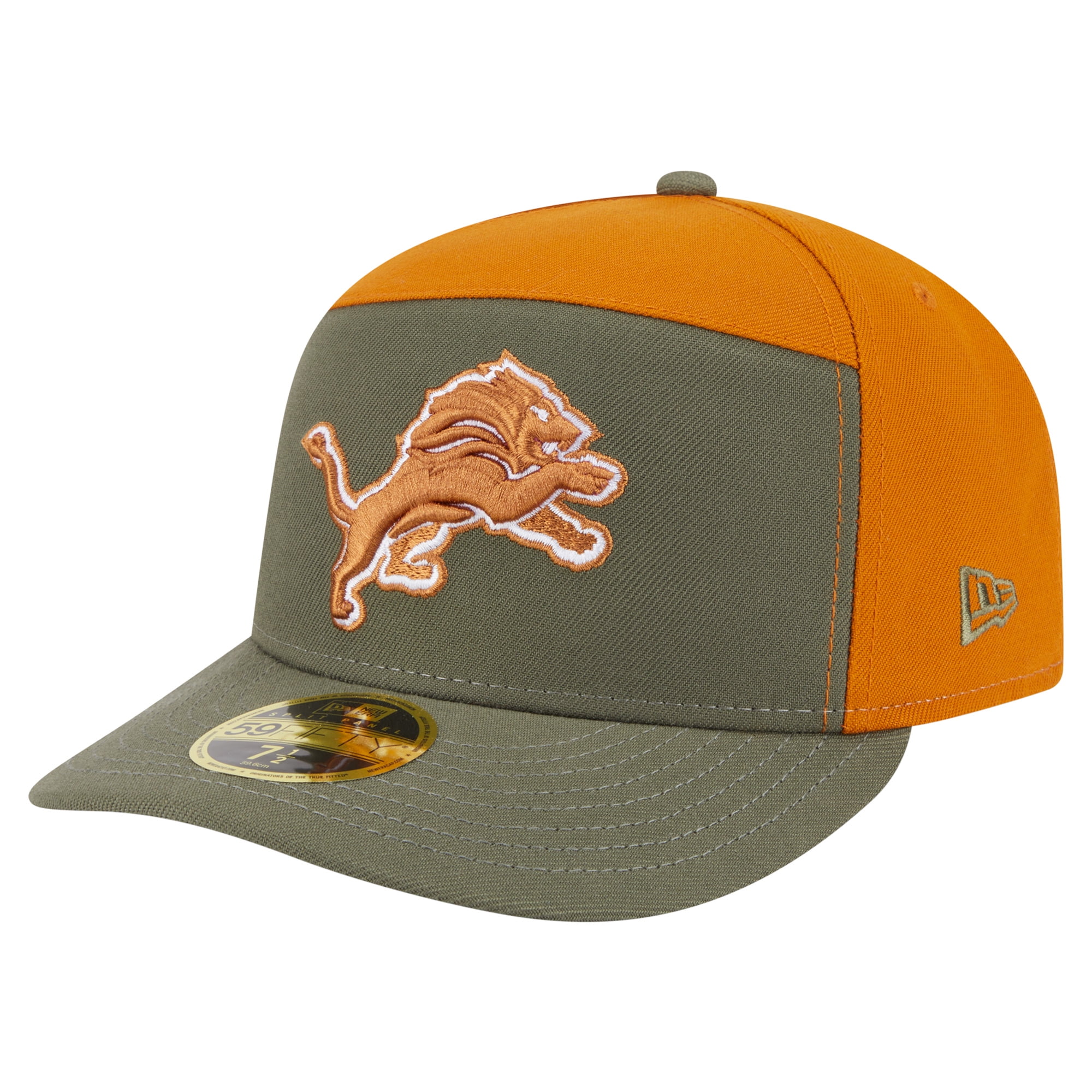 Men's New Era Olive/Brown Detroit Lions Two-Tone Color Pack Split Panel ...