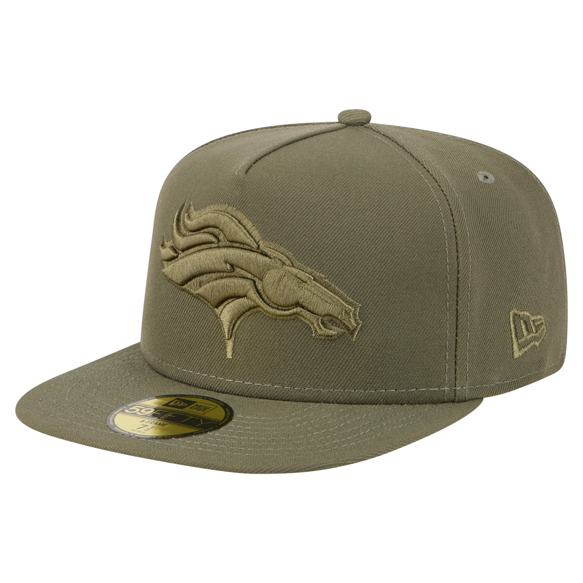 Men's New Era Olive Denver Broncos Color Pack A-Frame 59FIFTY Fitted ...