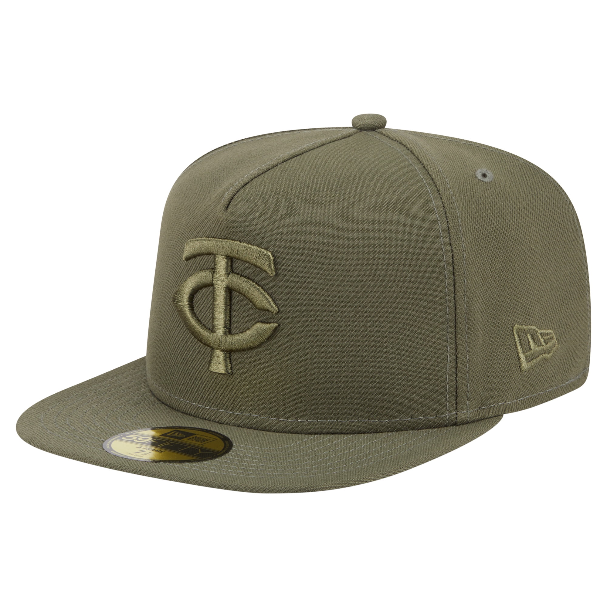 Men's New Era Olive Minnesota Twins Color Pack A-Frame 59FIFTY Fitted ...