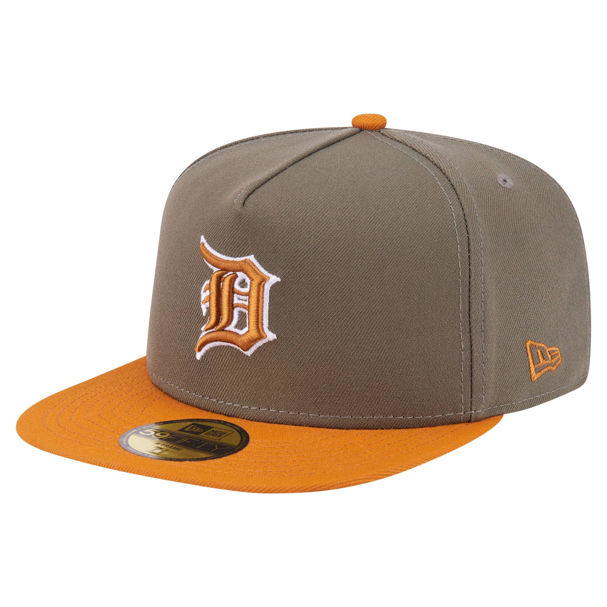 Men's New Era Olive/Orange Detroit Tigers Two-Tone Color Pack A-Frame ...