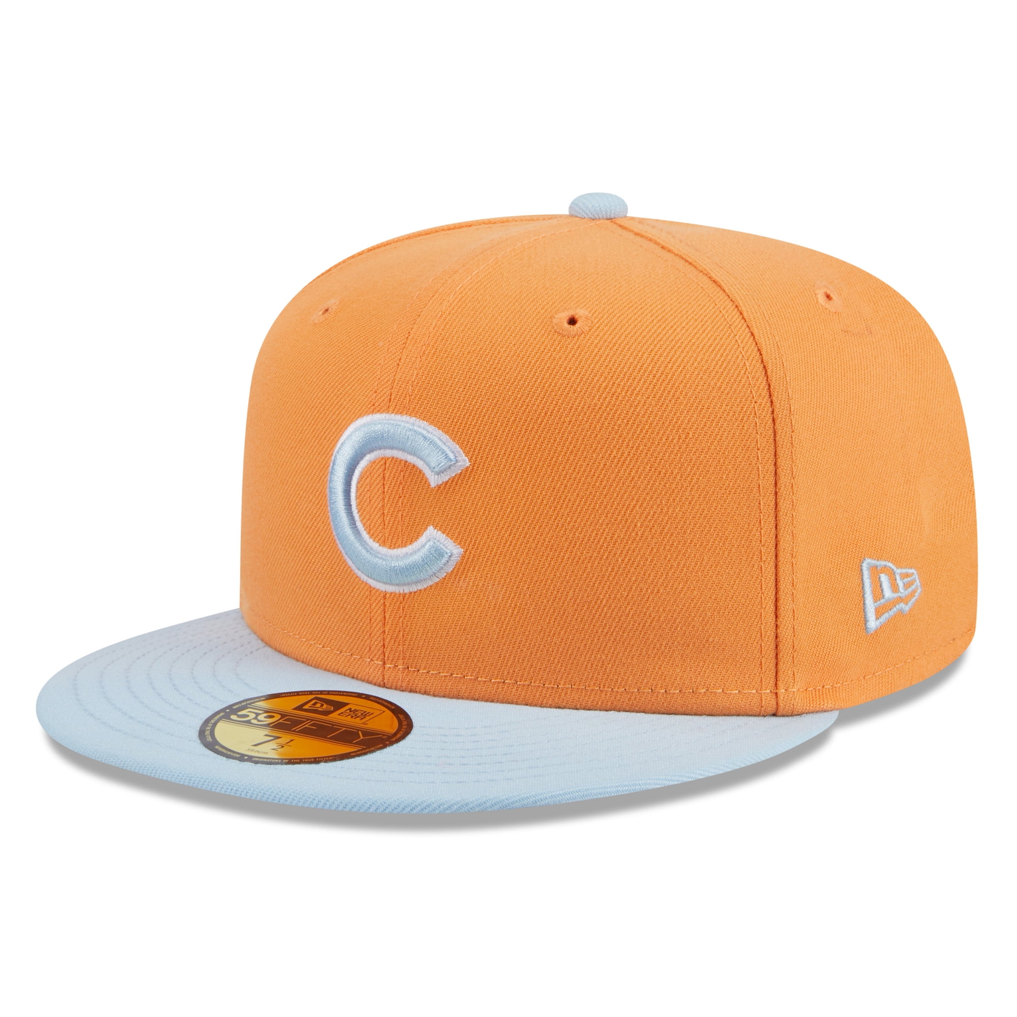 Men's New Era Orange/Light Blue Chicago Cubs Spring Color Basic Two ...