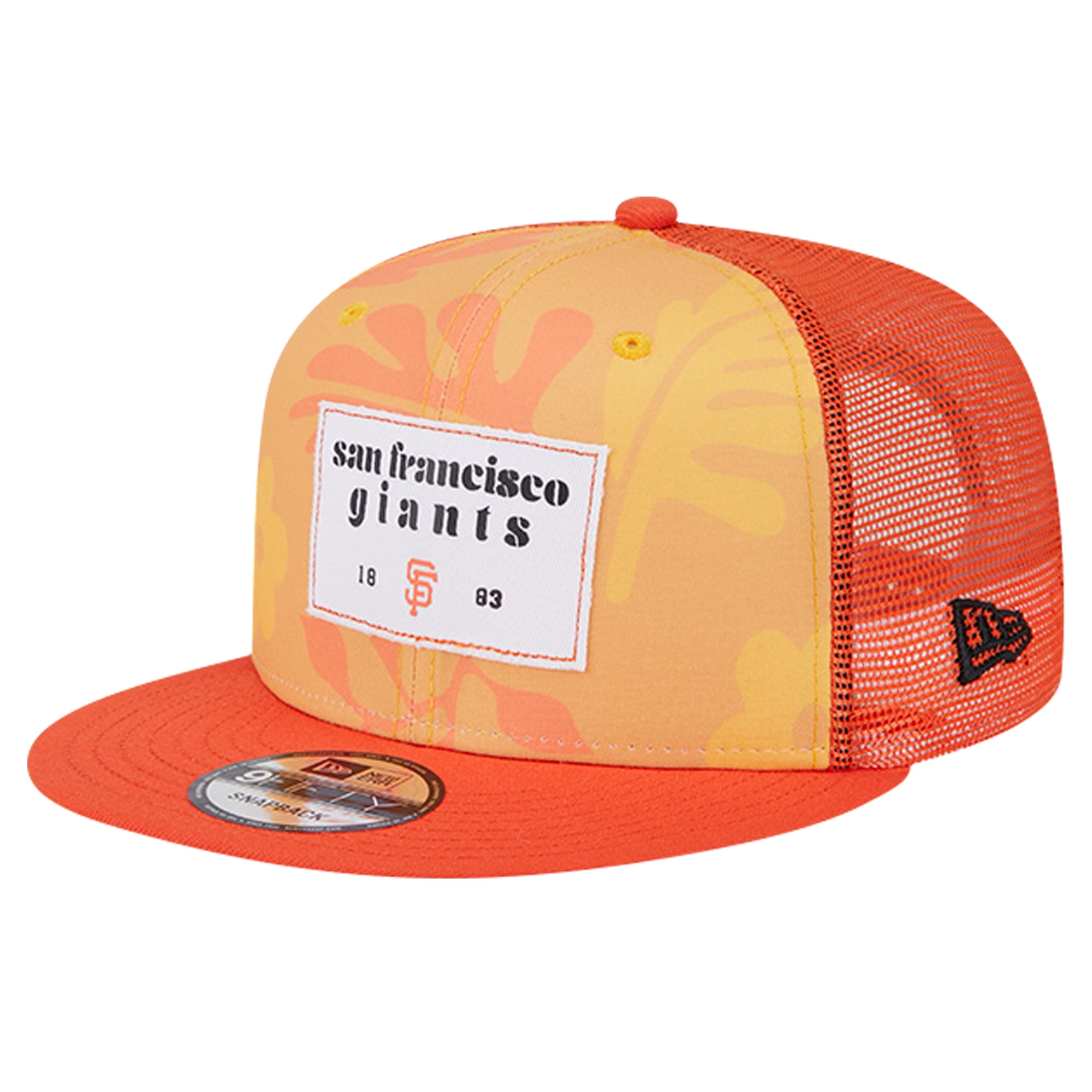 Men's New Era Orange San Francisco Giants Bikini Bottom Trucker 9FIFTY ...