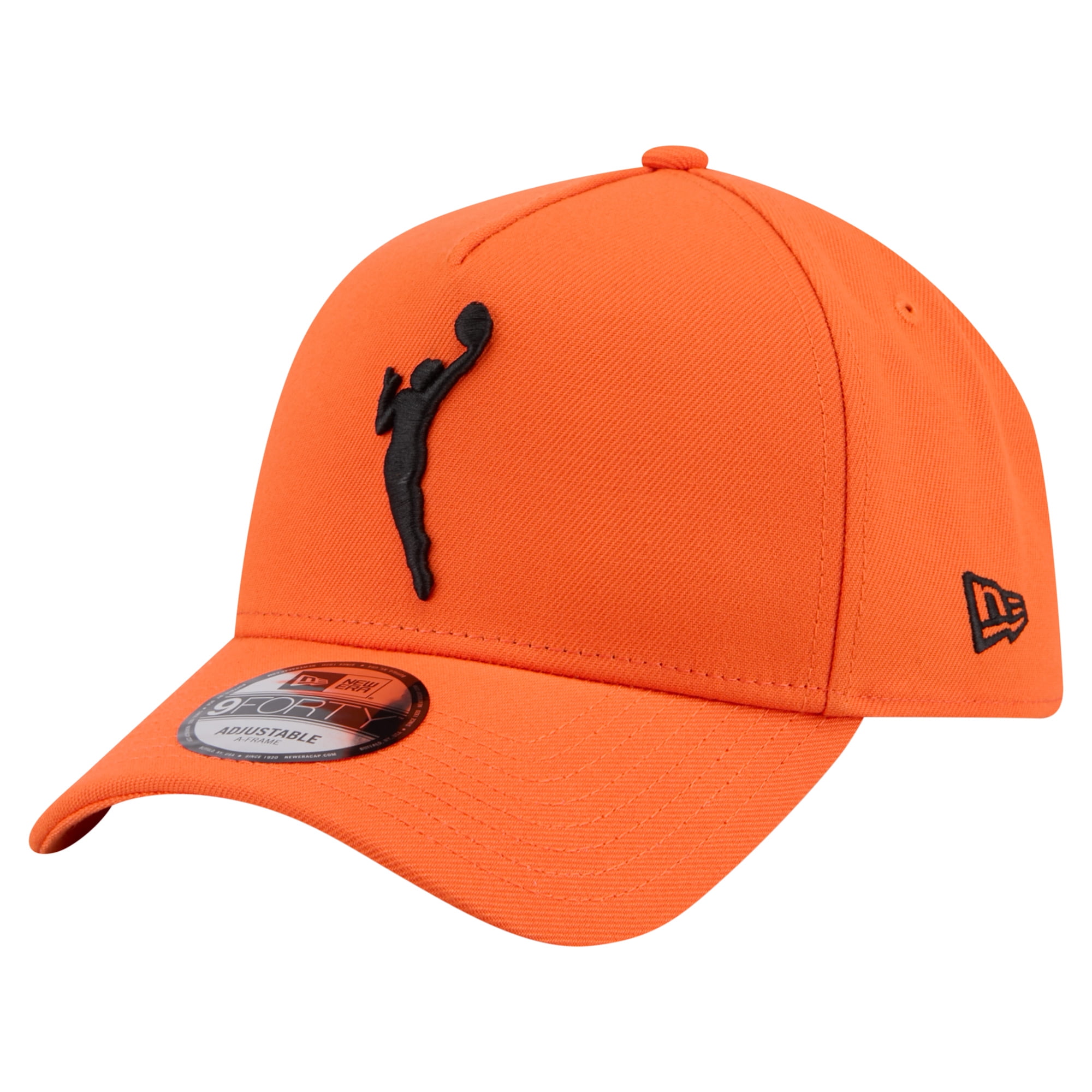 Unisex-New Era Orange WNBA Gear Core Logo A-Frame 9FORTY Adjustable Hat ...