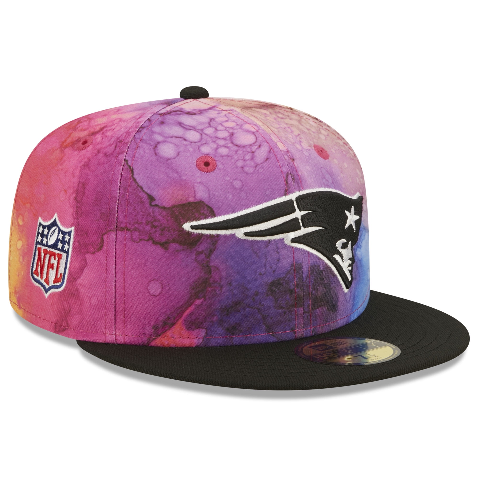 Men's New Era Pink/Black New England Patriots 2022 NFL Crucial Catch ...