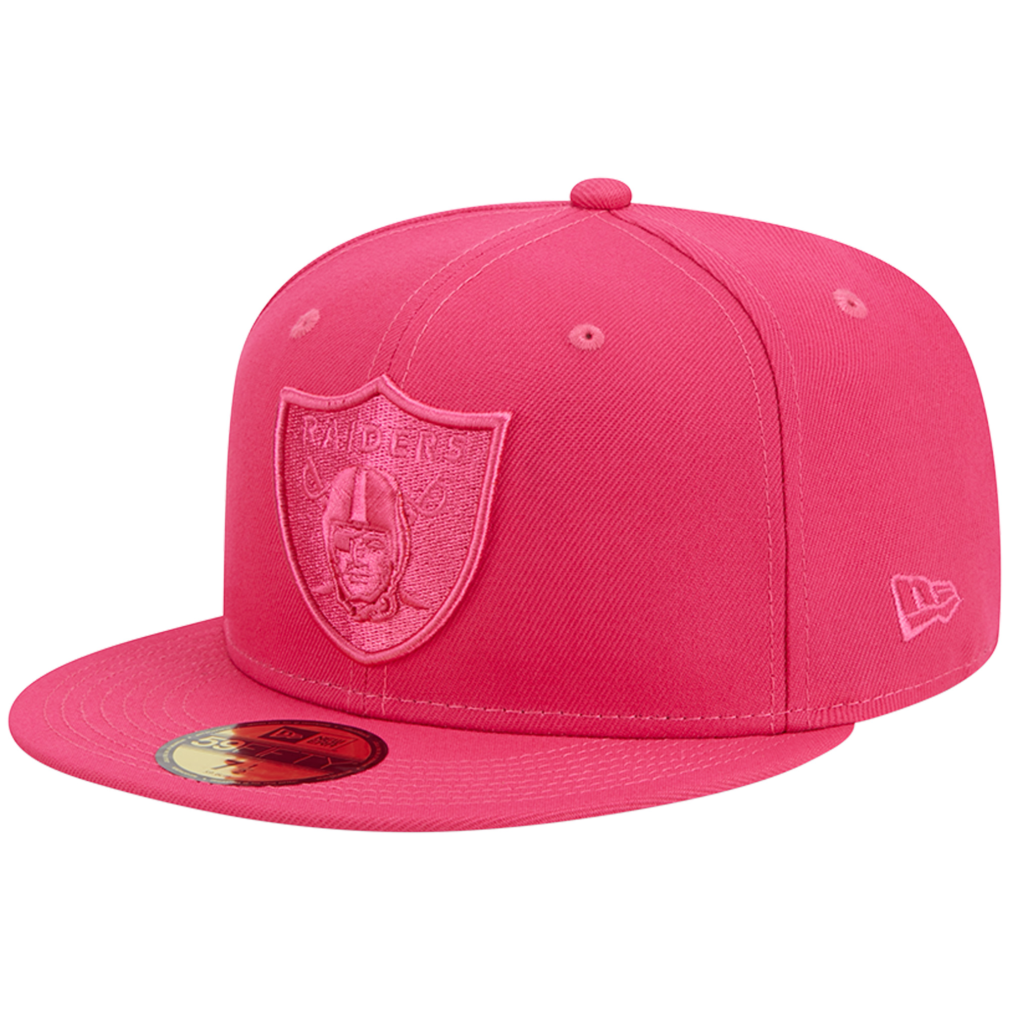 Men's New Era Pink Las Vegas Raiders Color Pack 59FIFTY Fitted Hat ...