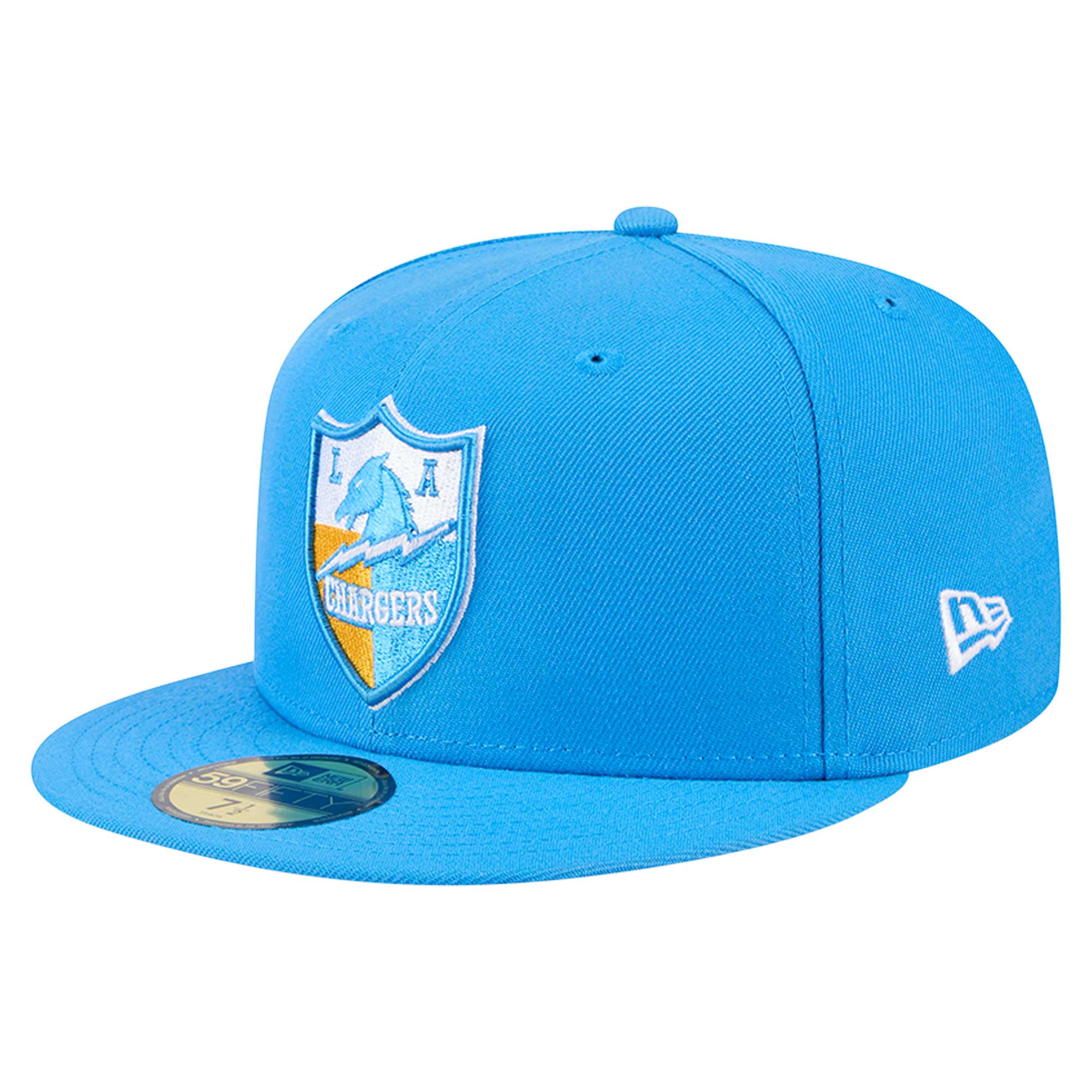 Men's New Era Powder Blue Los Angeles Chargers Throwback Main 59FIFTY ...