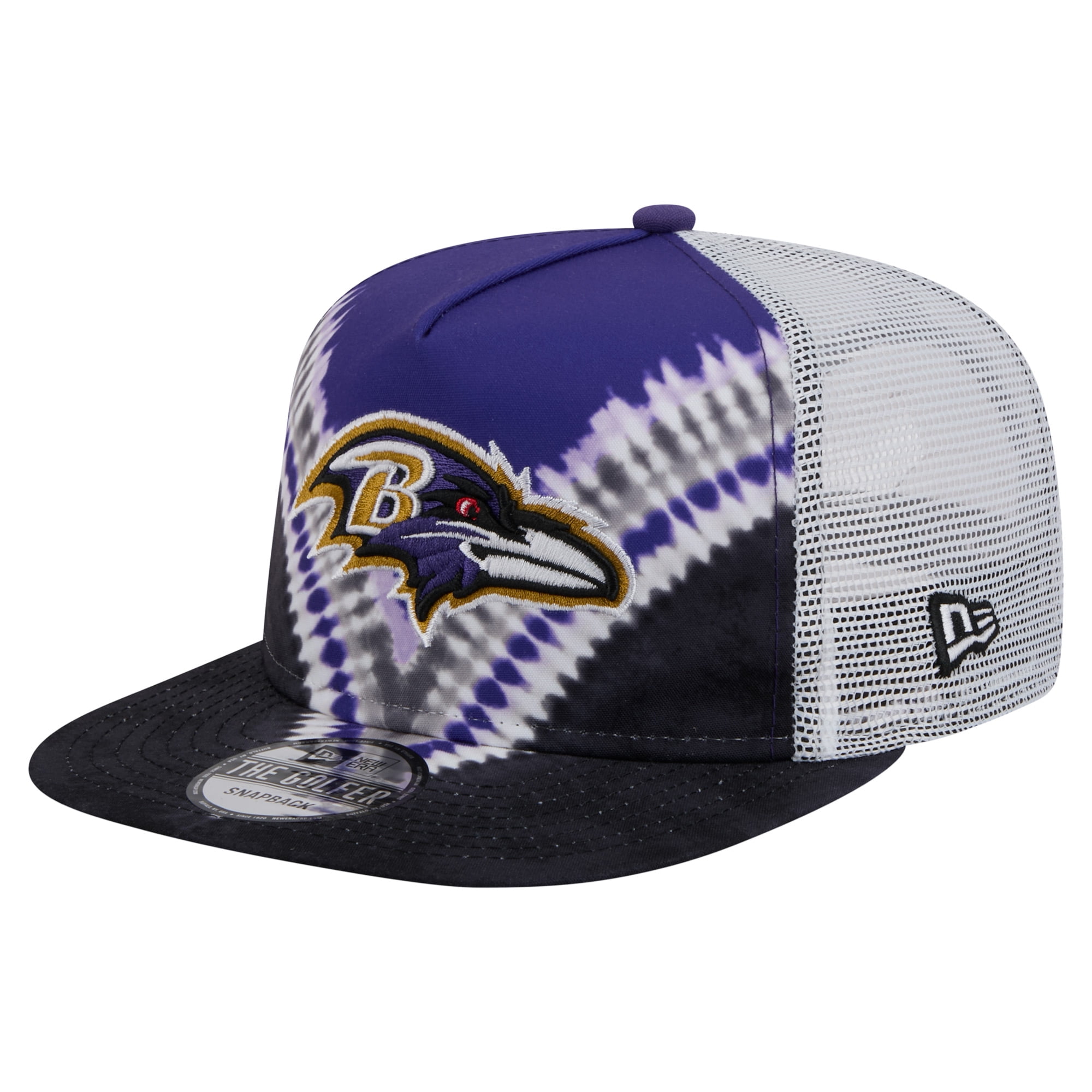 Men's New Era Purple/Black Baltimore Ravens Throwback Dye Golfer ...