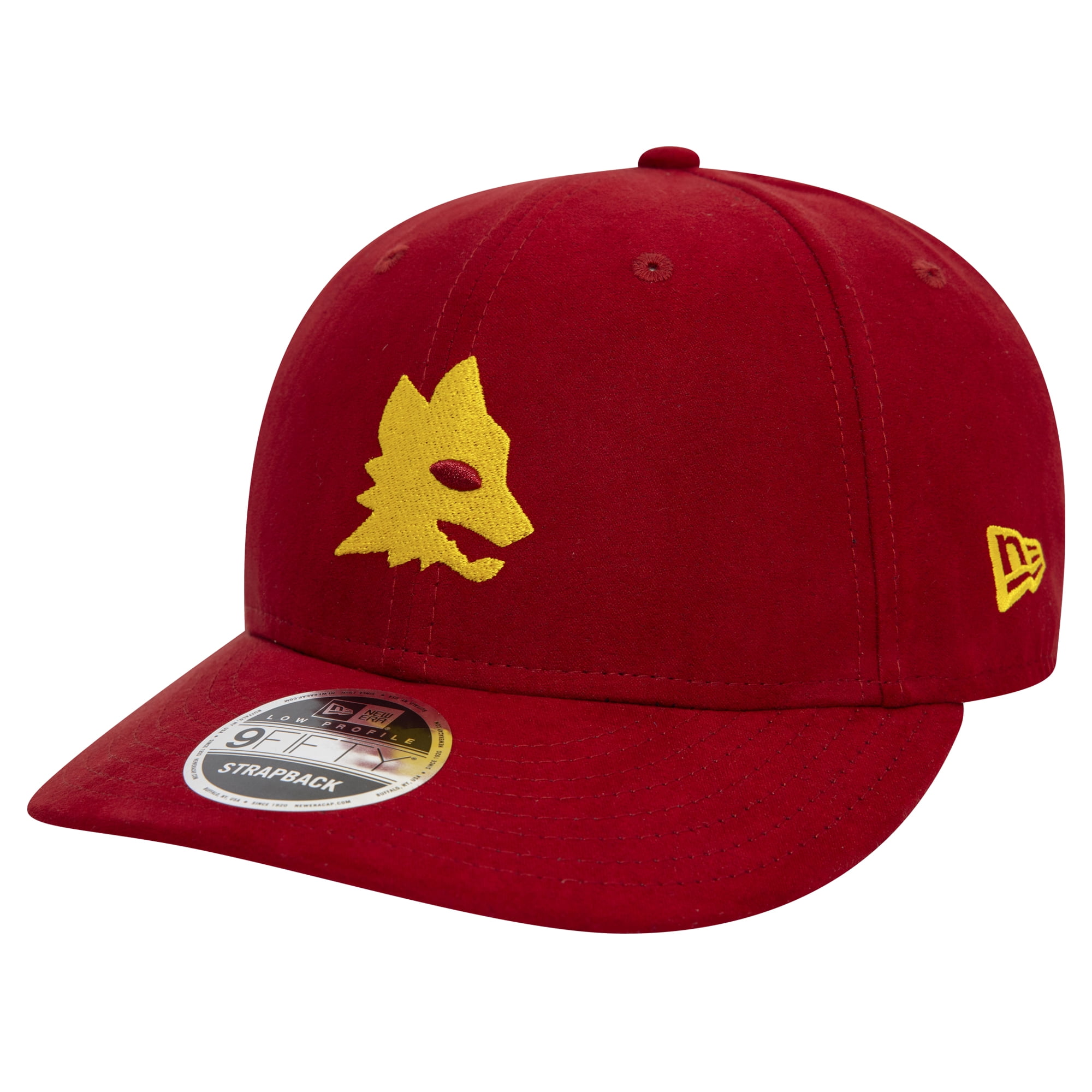 Men's New Era Red AS Roma Suede Low Profile 9FIFTY Stretch-Snap Hat ...