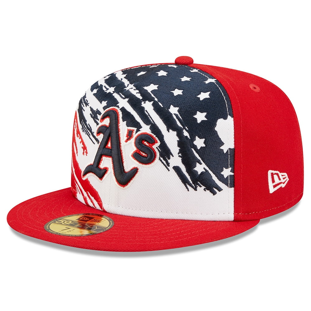 Men's New Era Red Athletics 2022 4th of July On-Field 59FIFTY Fitted ...