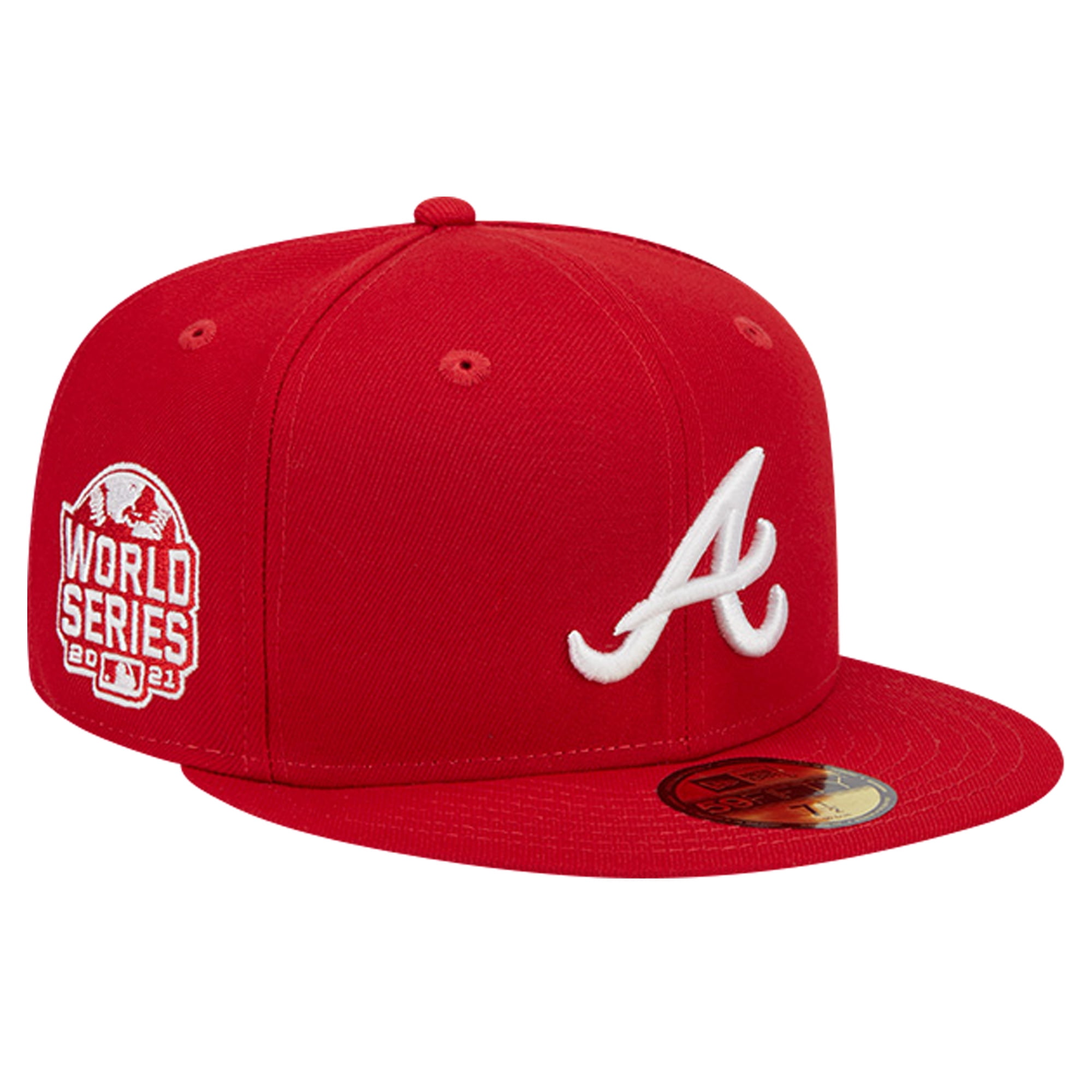 Men's New Era Red Atlanta Braves Logo 59FIFTY Fitted Hat - Walmart.com