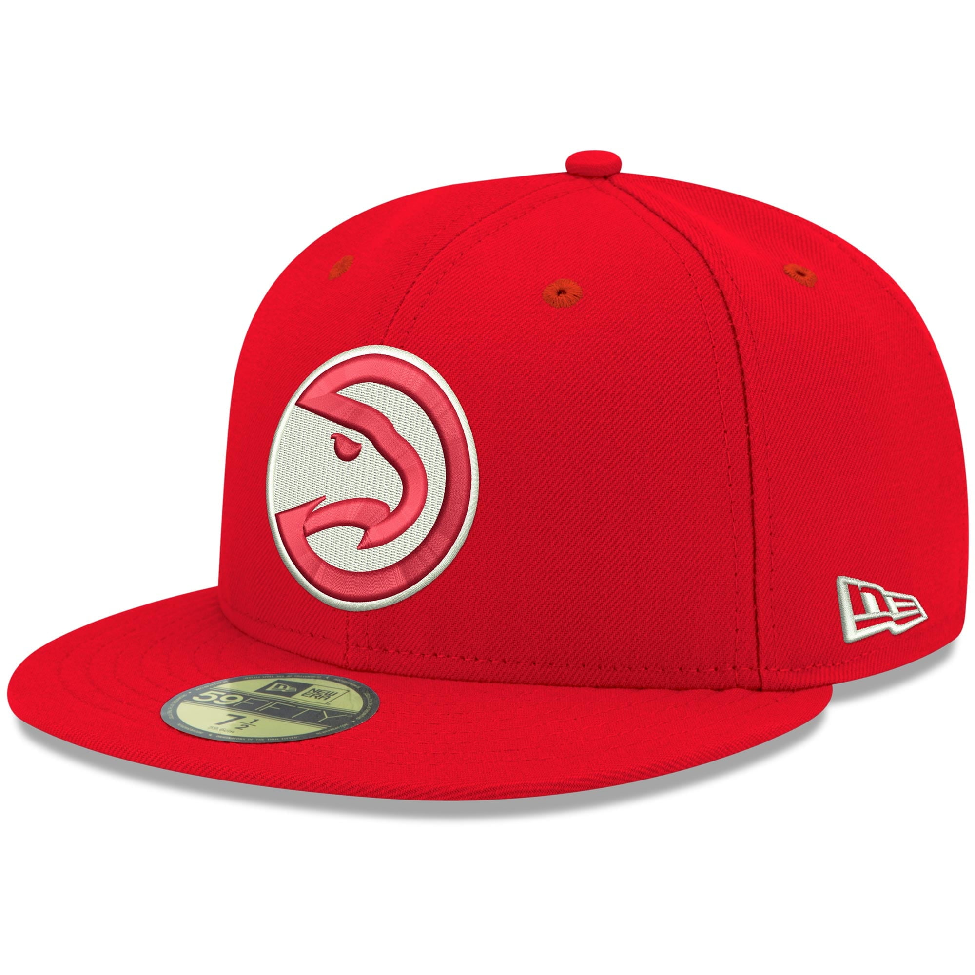 Men's New Era Red Atlanta Hawks Official Team Color 59FIFTY Fitted Hat ...