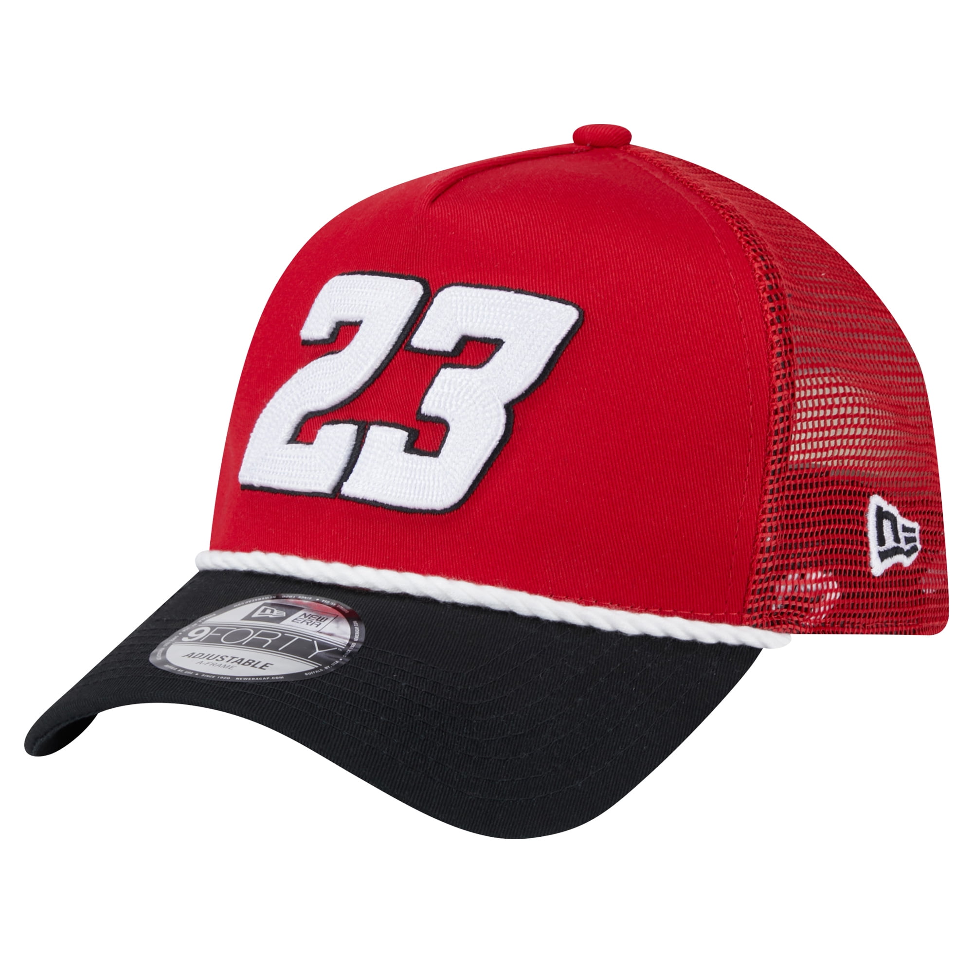 Men's New Era Red/Black Bubba Wallace Rope 9FORTY Trucker Snapback Hat ...