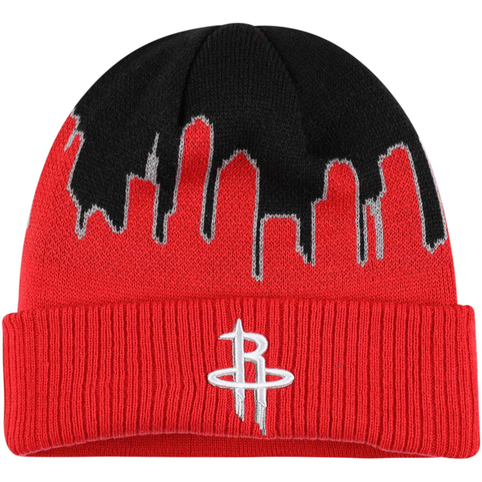 Men's New Era Red/Black Houston Rockets 2022 Tip-Off Cuffed Knit Hat ...