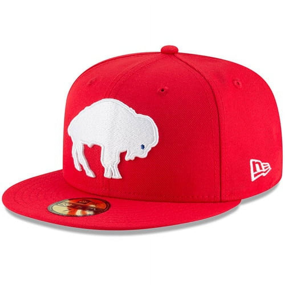Men's New Era Red Buffalo Bills Omaha Throwback 59FIFTY Fitted Hat ...