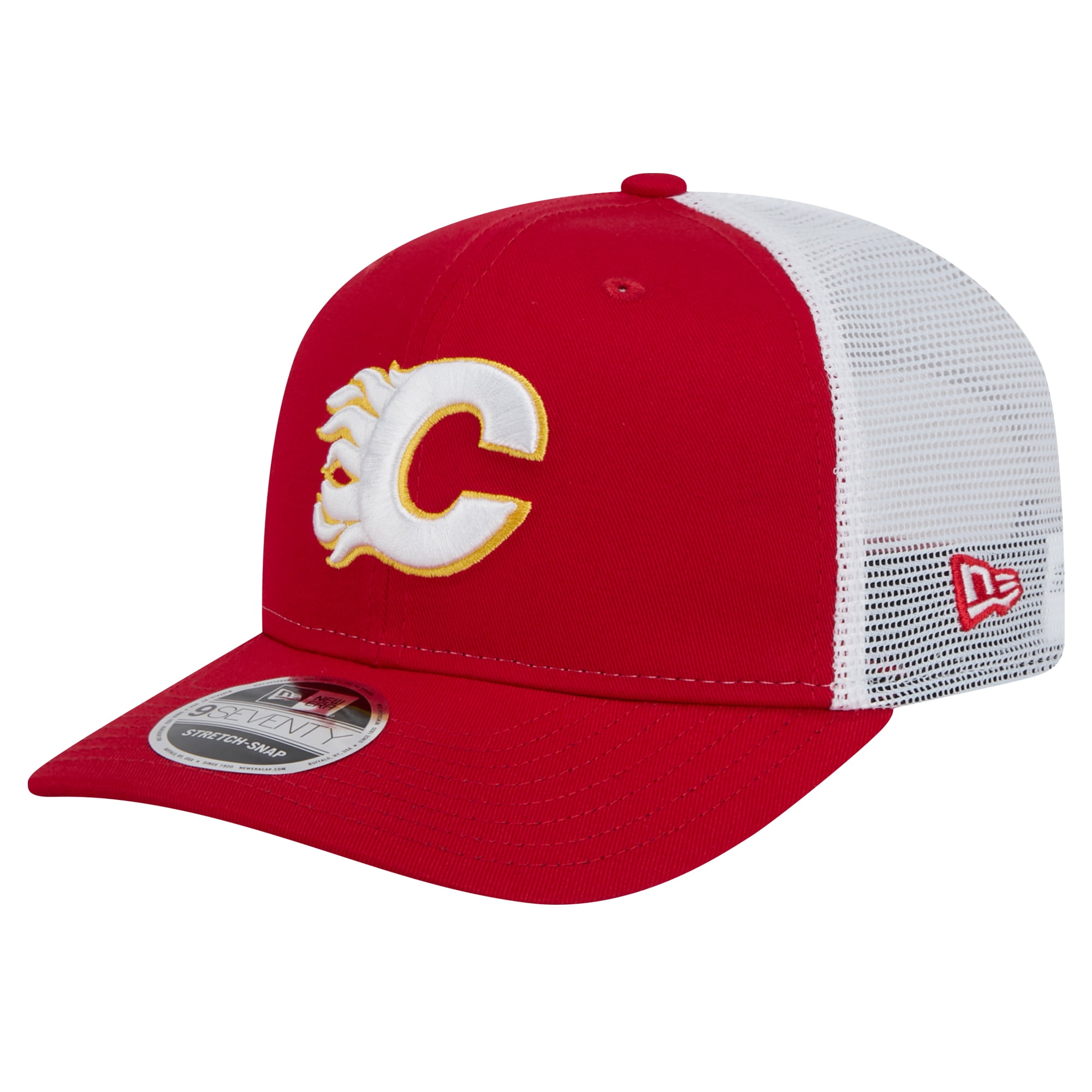 Men's New Era Red Calgary Flames Core Trucker 9SEVENTY Stretch-Snap Hat ...