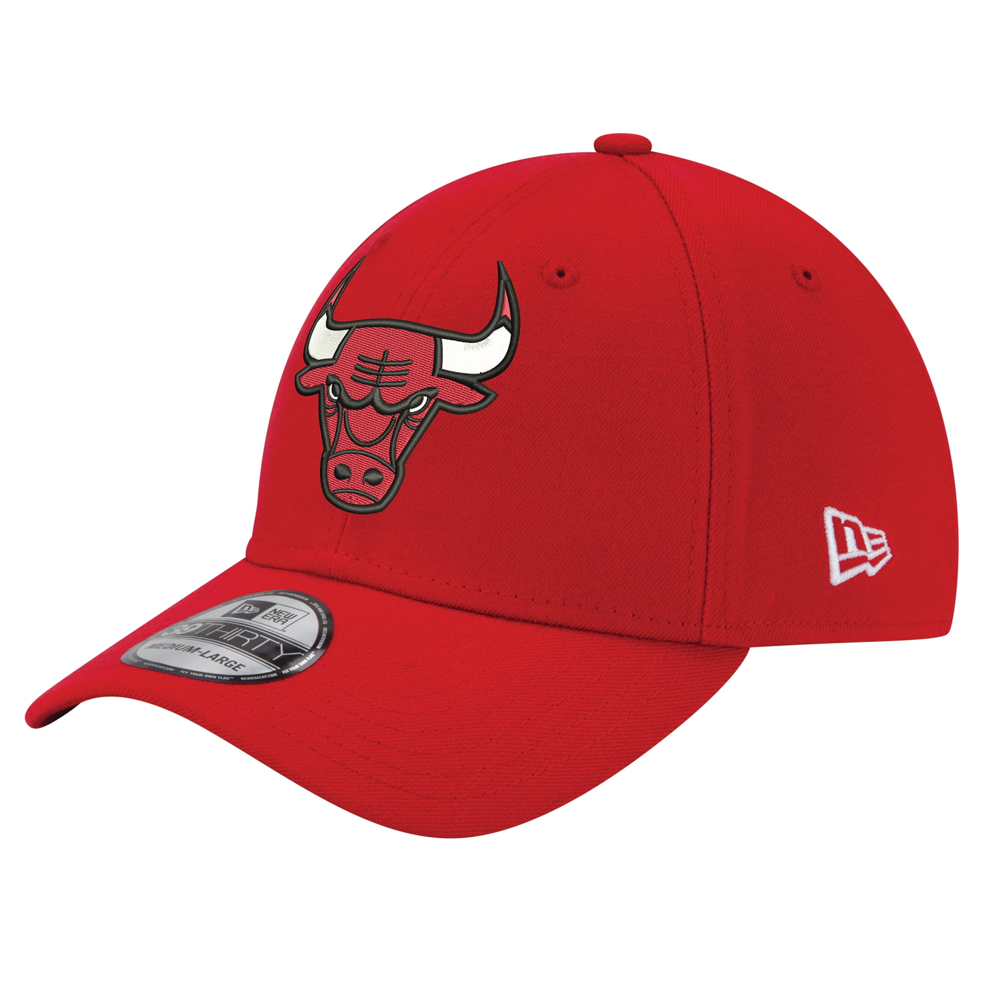 Men's New Era Red Chicago Bulls Official Team Color 39THIRTY Flex Hat ...