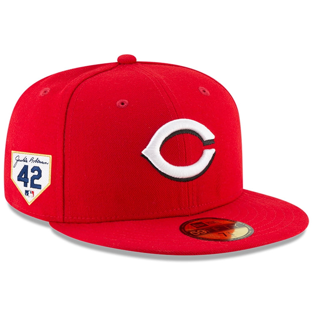 Men's New Era Red Cincinnati Reds 2024 Jackie Robinson Day 59FIFTY ...