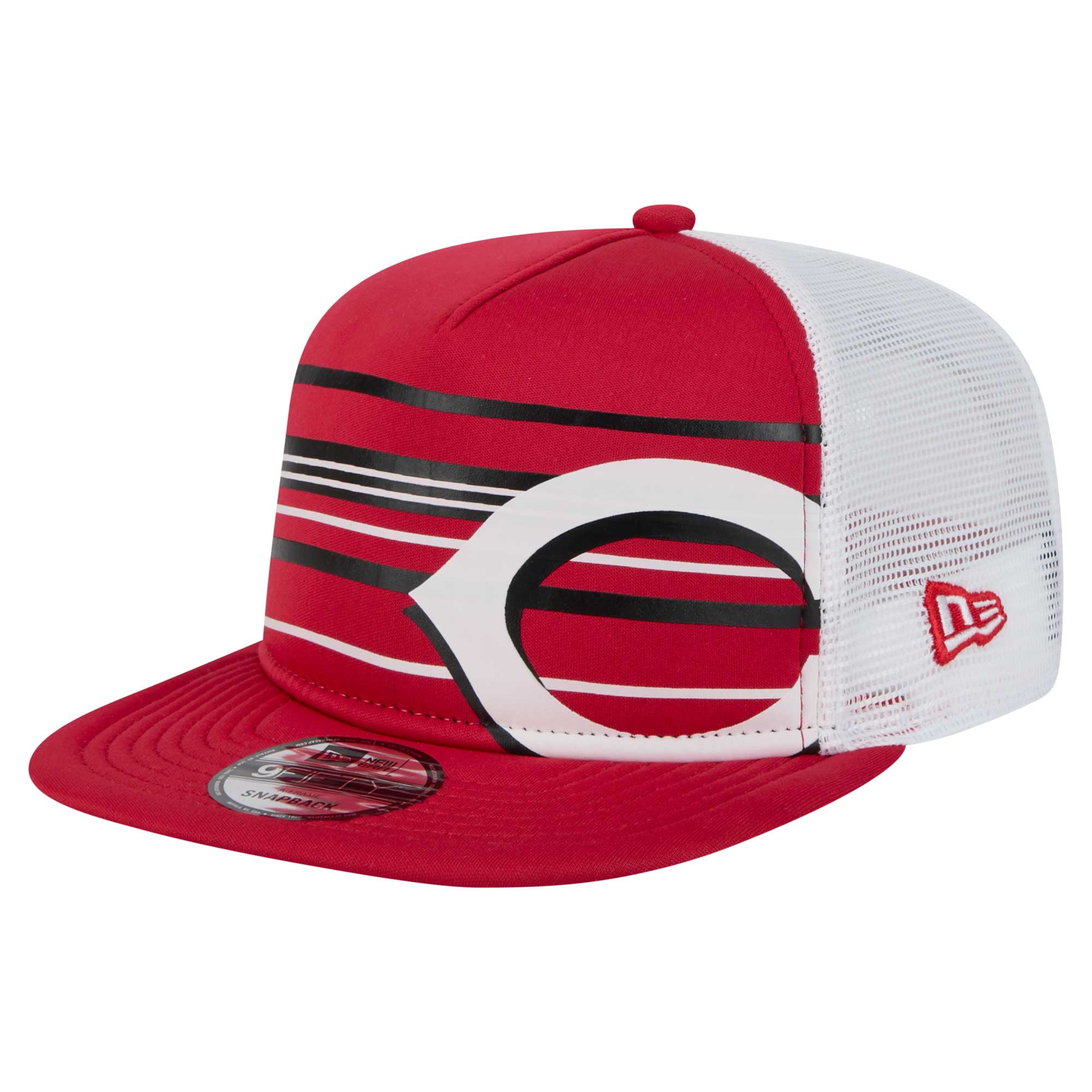 Men's New Era Red Cincinnati Reds 9FIFTY A-Frame Trucker Snapback Hat ...