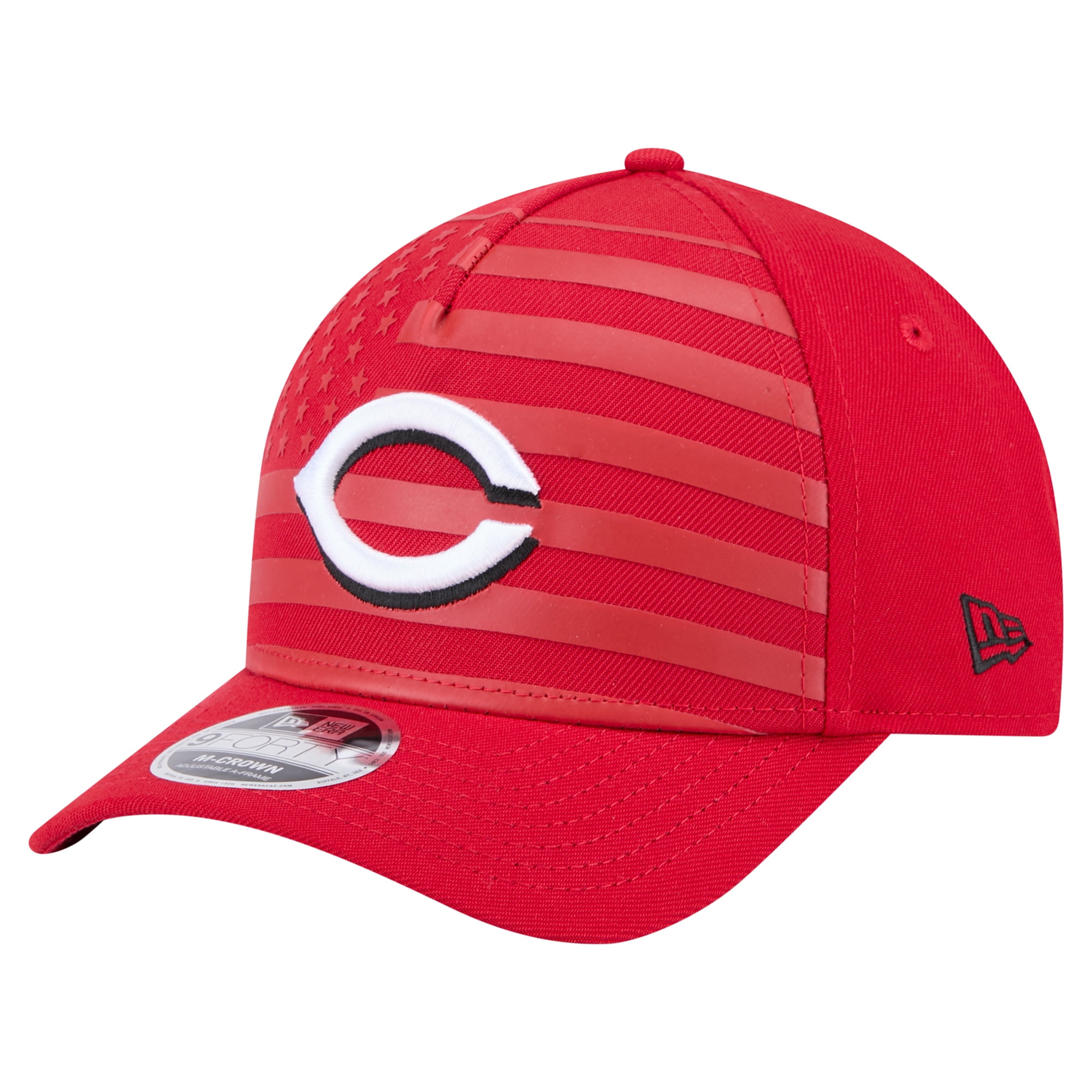 Men's New Era Red Cincinnati Reds American Flag 9FORTY M-Crown A-Frame ...