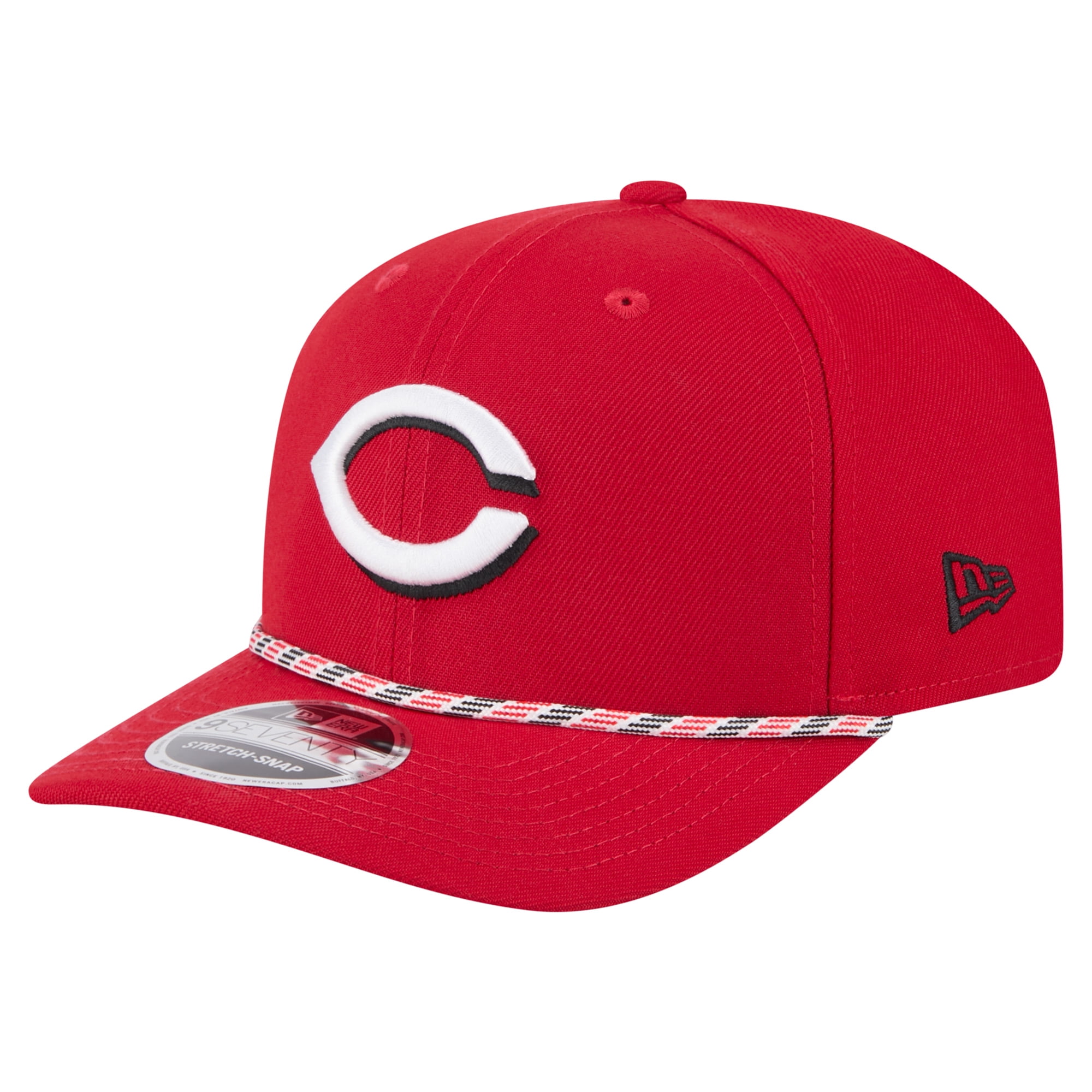 Men's New Era Red Cincinnati Reds Multi-Rope 9SEVENTY Stretch-Snap Hat ...