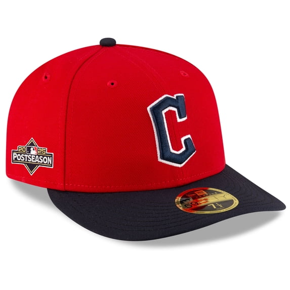 Men's New Era Red Cleveland Guardians 2025 MLB Postseason Side Patch ...