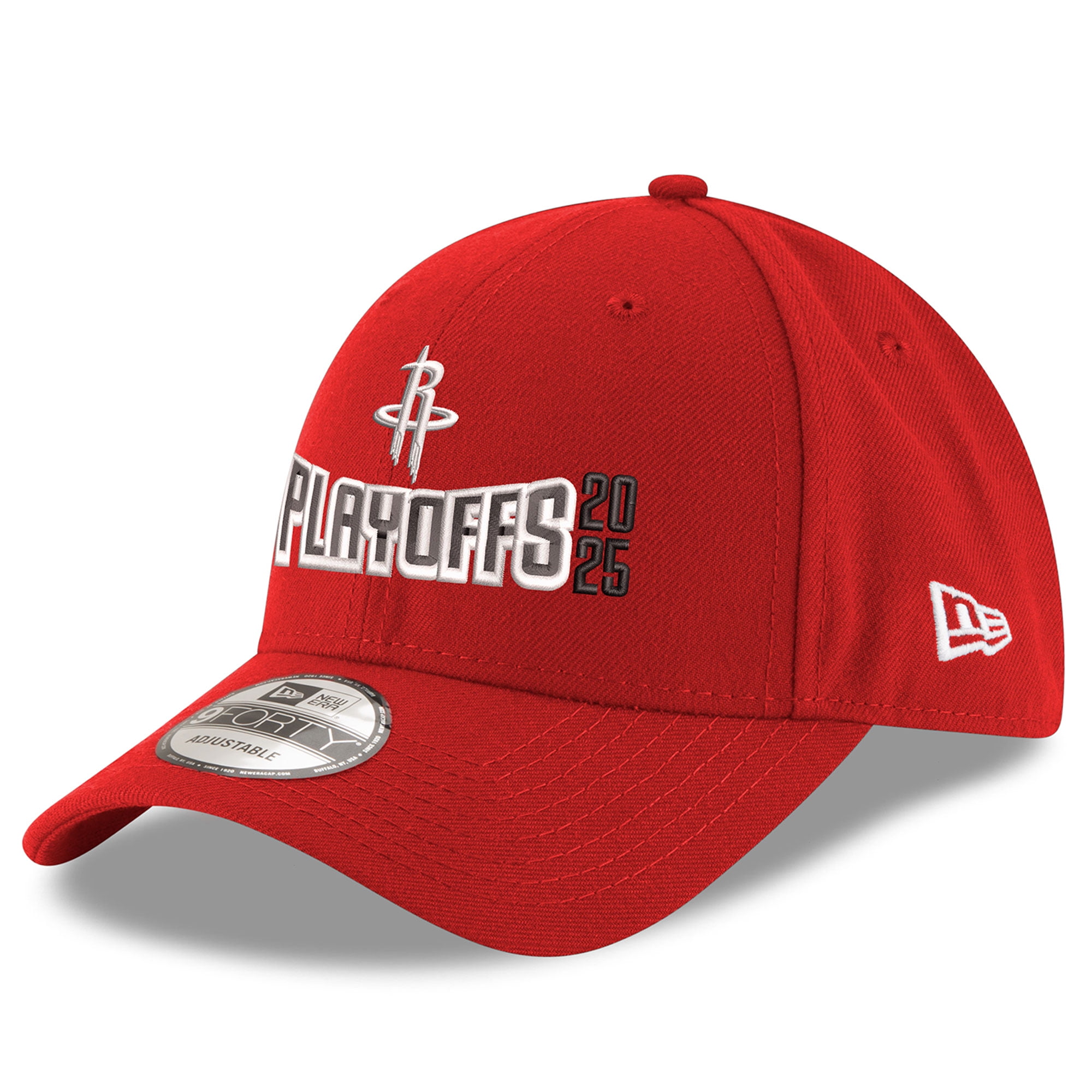 Men's New Era Red Houston Rockets 2025 NBA Playoffs 9FORTY Adjustable ...