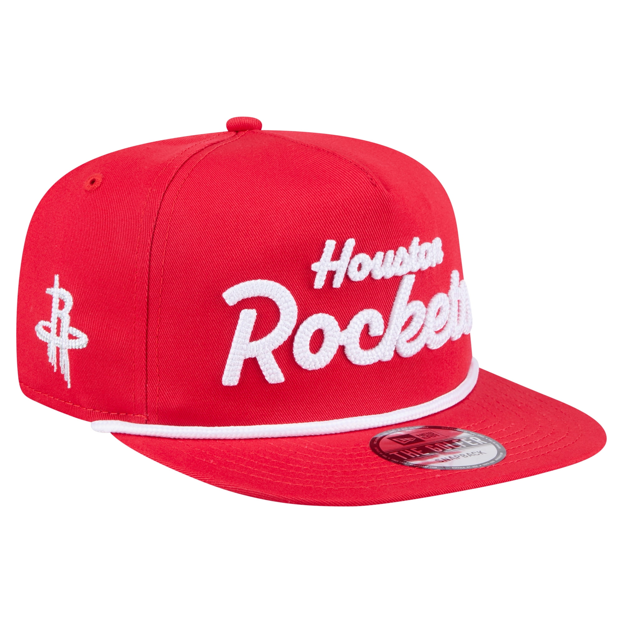 Men's New Era Red Houston Rockets Team Text Golfer Snapback Hat ...