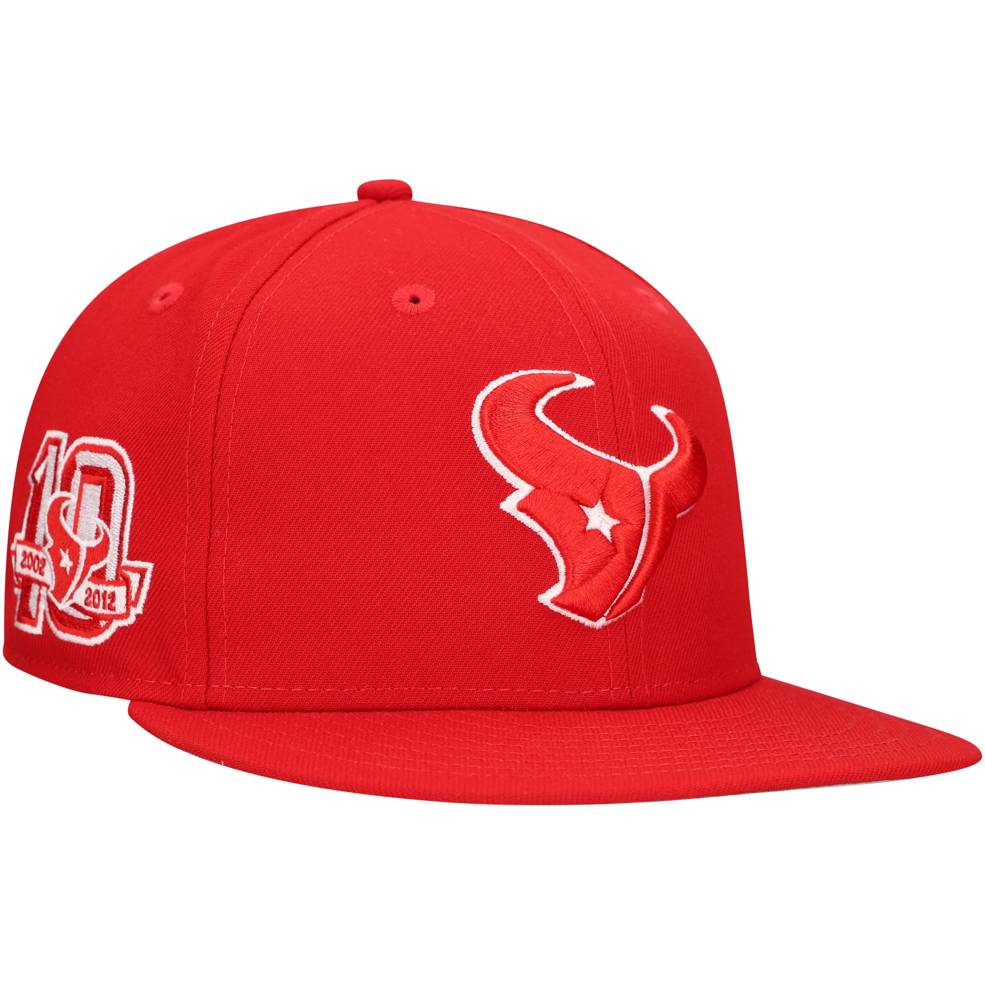 Men's New Era Red Houston Texans Main Patch 59FIFTY Fitted Hat ...