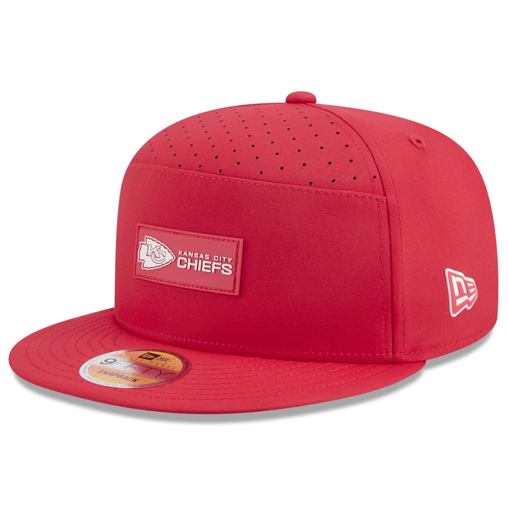Men's New Era Red Kansas City Chiefs 2025 Sideline Split Panel 9FIFTY ...