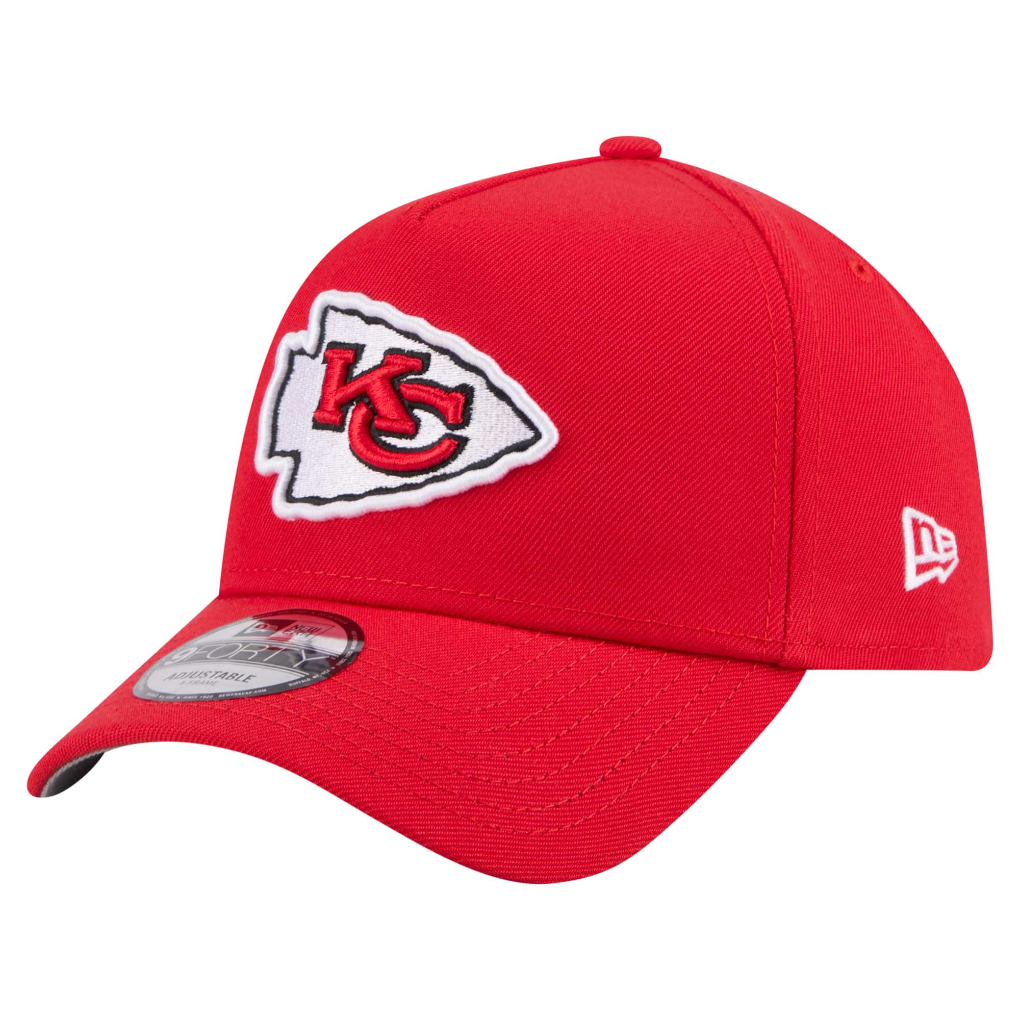 Men's New Era Red Kansas City Chiefs A-Frame 9FORTY Adjustable Hat ...