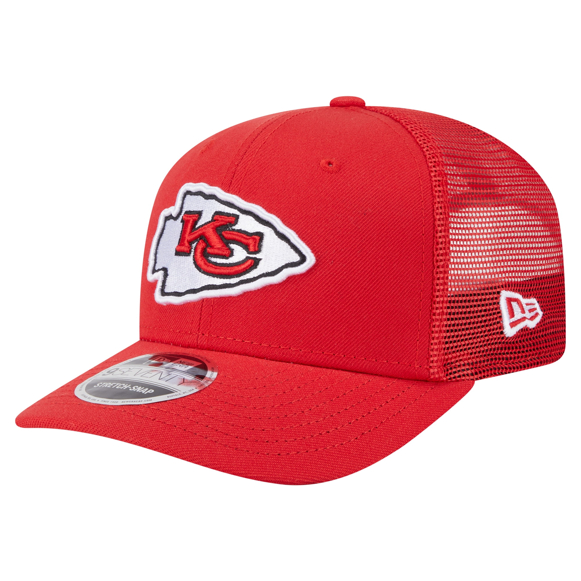 Men's New Era Red Kansas City Chiefs Main Trucker 9SEVENTY Stretch-Snap ...