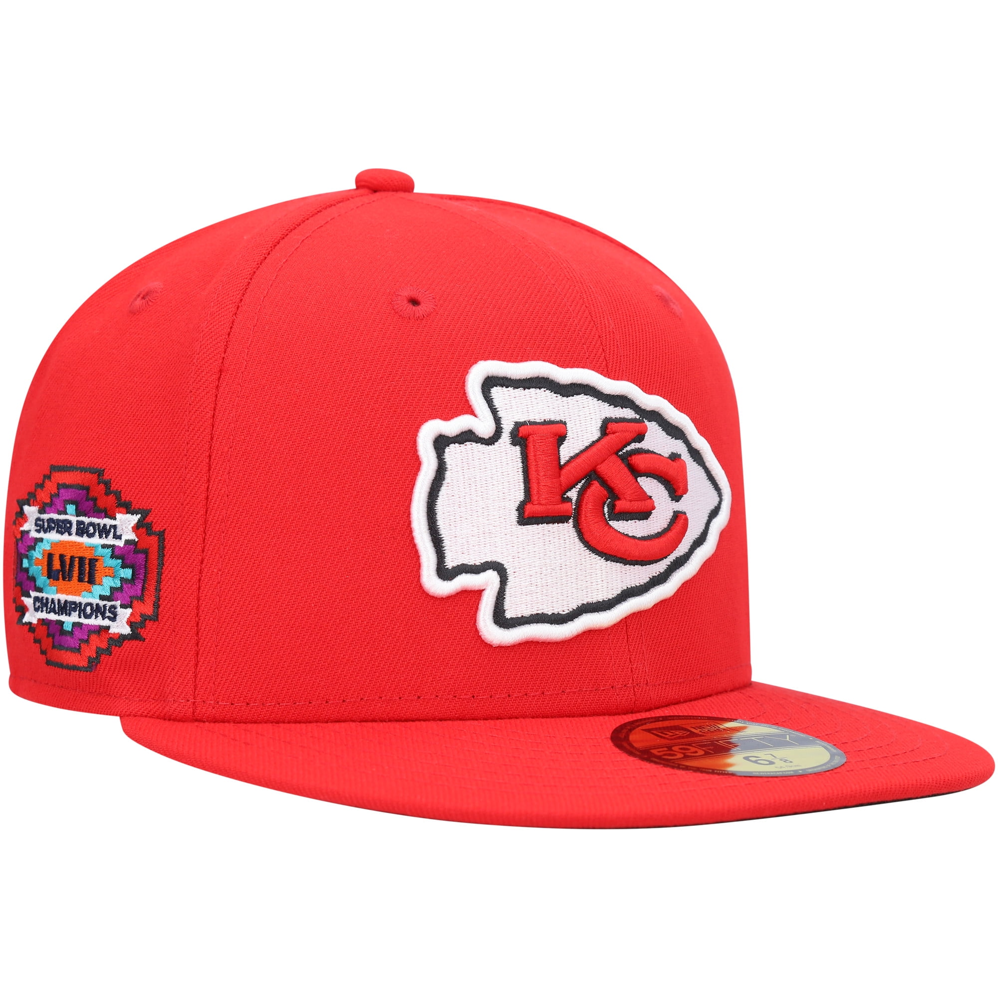 Men's New Era Red Kansas City Chiefs Super Bowl LVII Champions Aztec ...