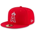 Men's New Era Red Los Angeles Angels Game Authentic Collection On-Field ...