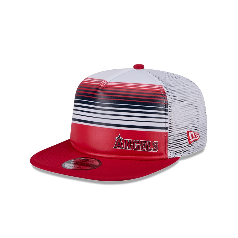 Men's New Era Red Los Angeles Angels Team Horizon 9FIFTY A-Frame ...