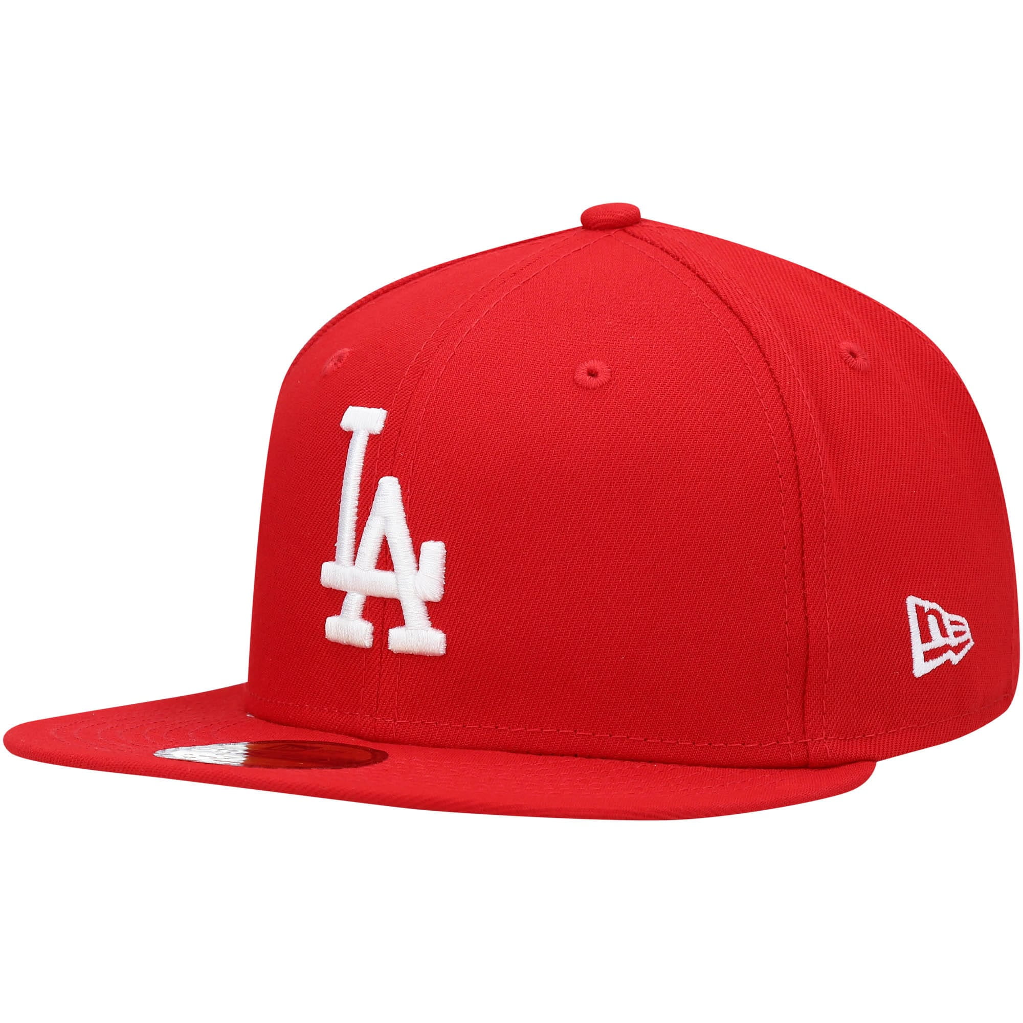 Men's New Era Red Los Angeles Dodgers White Logo 59FIFTY Fitted Hat ...